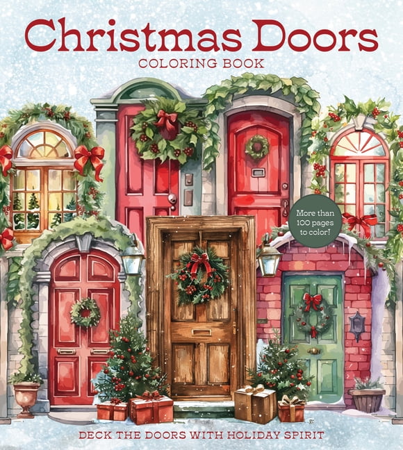 Chartwell Coloring Books Christmas Doors Coloring Book: Deck the Doors ...