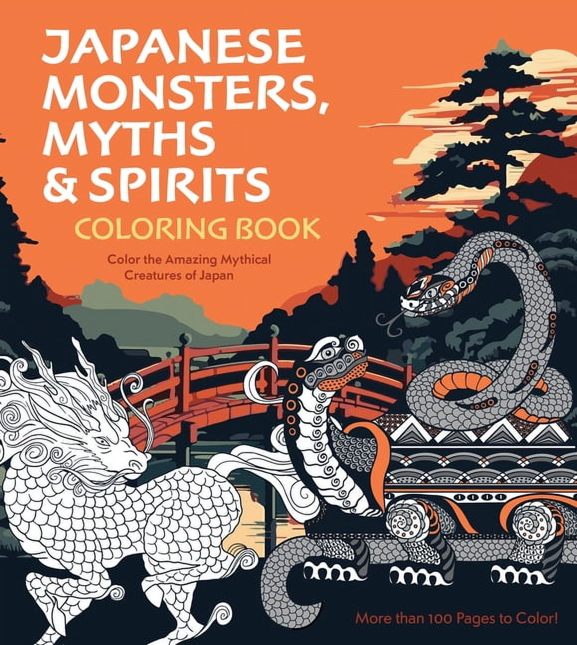 Chartwell Coloring Books Japanese Monsters, Myths & Spirits Coloring Book: Color the Amazing ...