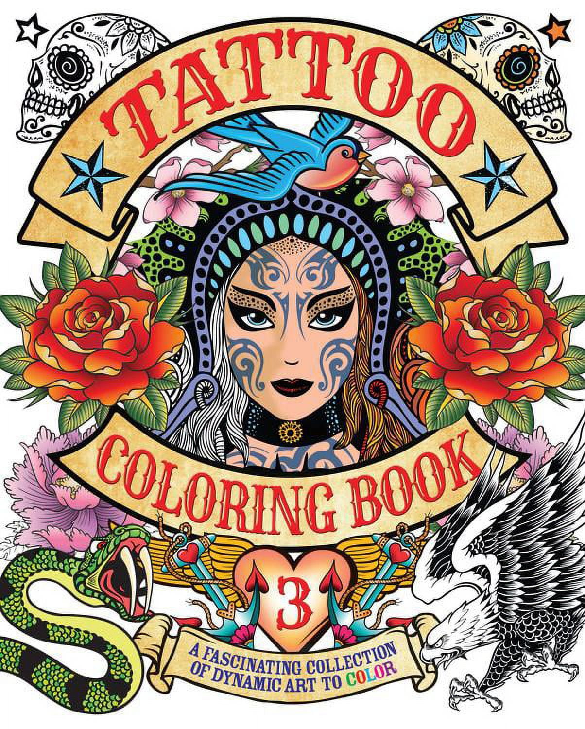 Chartwell Coloring Books: Tattoo Coloring Book 3: A Fascinating ...