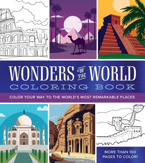 Chartwell Coloring Books Wonders of the World Coloring Book: Color Your ...