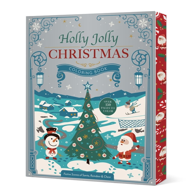 Chartwell Deluxe Spredges Editions Holly Jolly Christmas Coloring Book ...