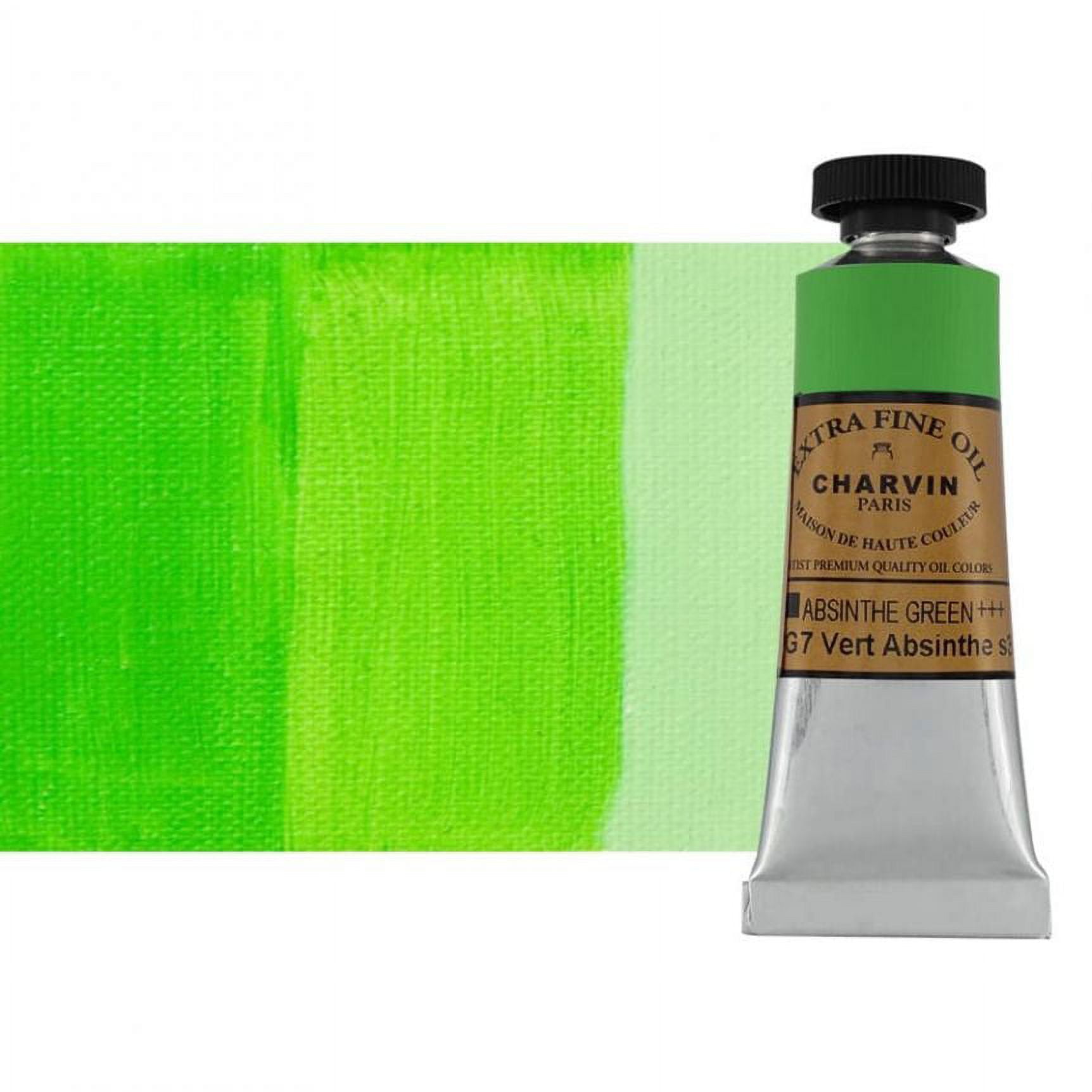 Charvin Extra Fine Oil Paint, Absinthe Green 20 ml - Triple-Milled ...