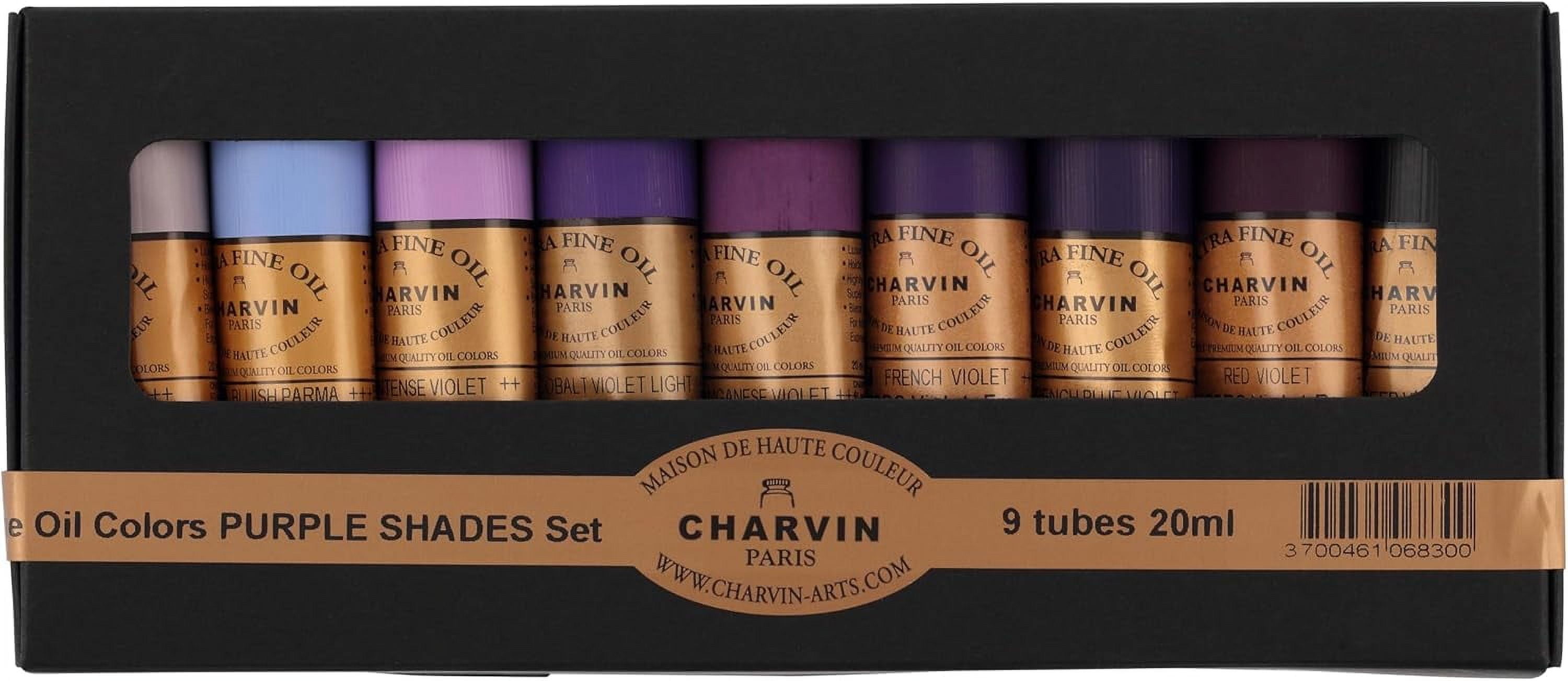 Charvin Extra Fine Oil Color Bonjour Set of 9 20 ml Tubes - Purples ...