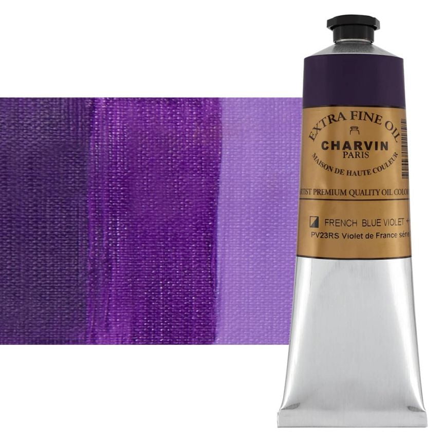 Charvin Extra Fine Oil Paint, French Blue Violet 150 ml - Triple-Milled ...