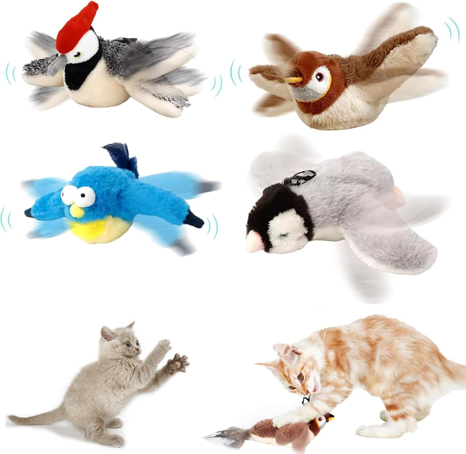 Chase Cat Toy, 2026 New Bird Cat Toy Interactive Flying Bird Cat Toys ...