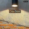 Chase Dreams Aluminum Metal Sign 4x16 Inch Inspirational Quote Wall Art ...