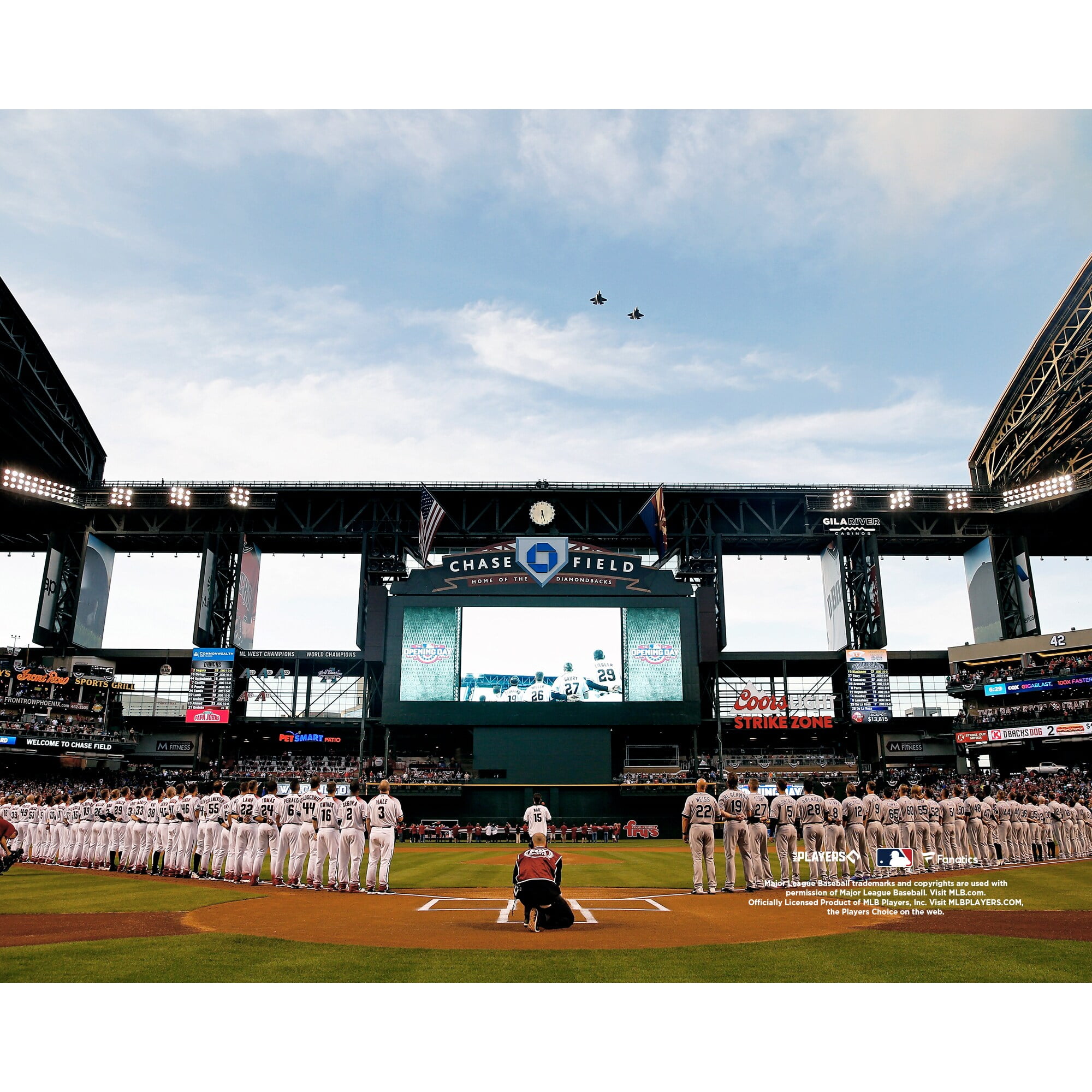 Chase Field Arizona Diamondbacks Unsigned National Anthem Behind Home ...