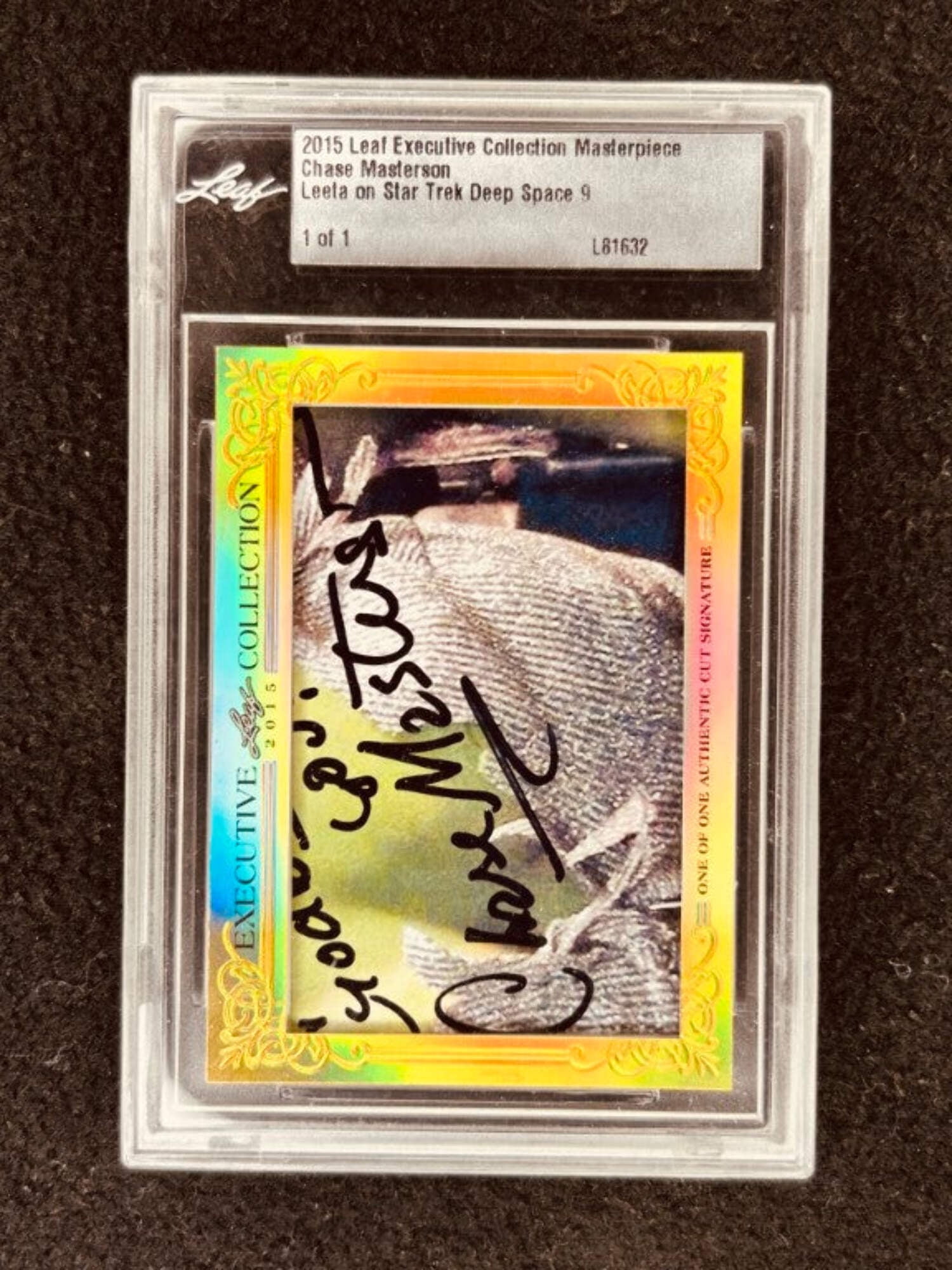 Chase Masterson 2015 Leaf Masterpiece Cut Signature certified autograph ...