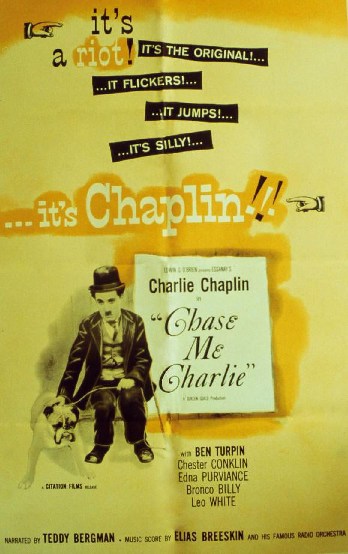 Chase Me Charlie - movie POSTER (Style C) (11" x 14") (1918) - Walmart.com