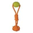Chase 'N Chomp Lexi Double Tug Rope Dog Toy with TPR Ball - Walmart.com