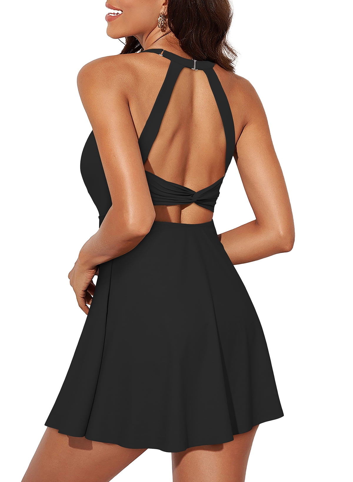 Chase Secret One Piece Swimdress For Women Vintage Tummy Control