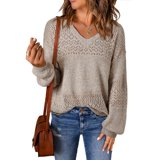 Chase Secret Womens Sweaters Casual Long Sleeve V Neck Lightweight ...