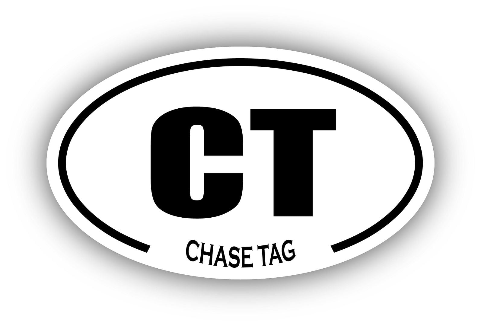 Chase Tag CT Oval Bumper Sticker 3M Vinyl Decal 3 in x 5 in - Walmart.com