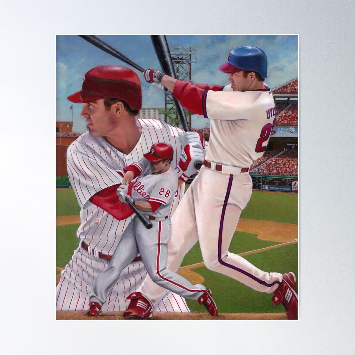 Chase Utley Poster Wall Art, Modern Wall Decor For Living Room Bedroom ...