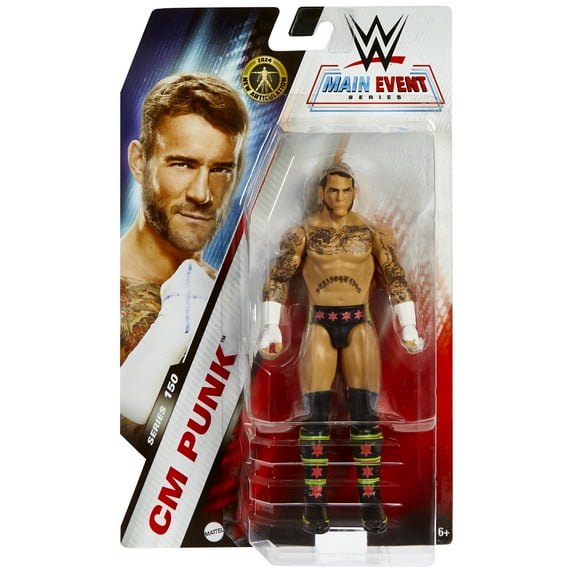 (Chase Variant - Pink & Green) CM Punk - WWE Main Event 150 Mattel WWE ...