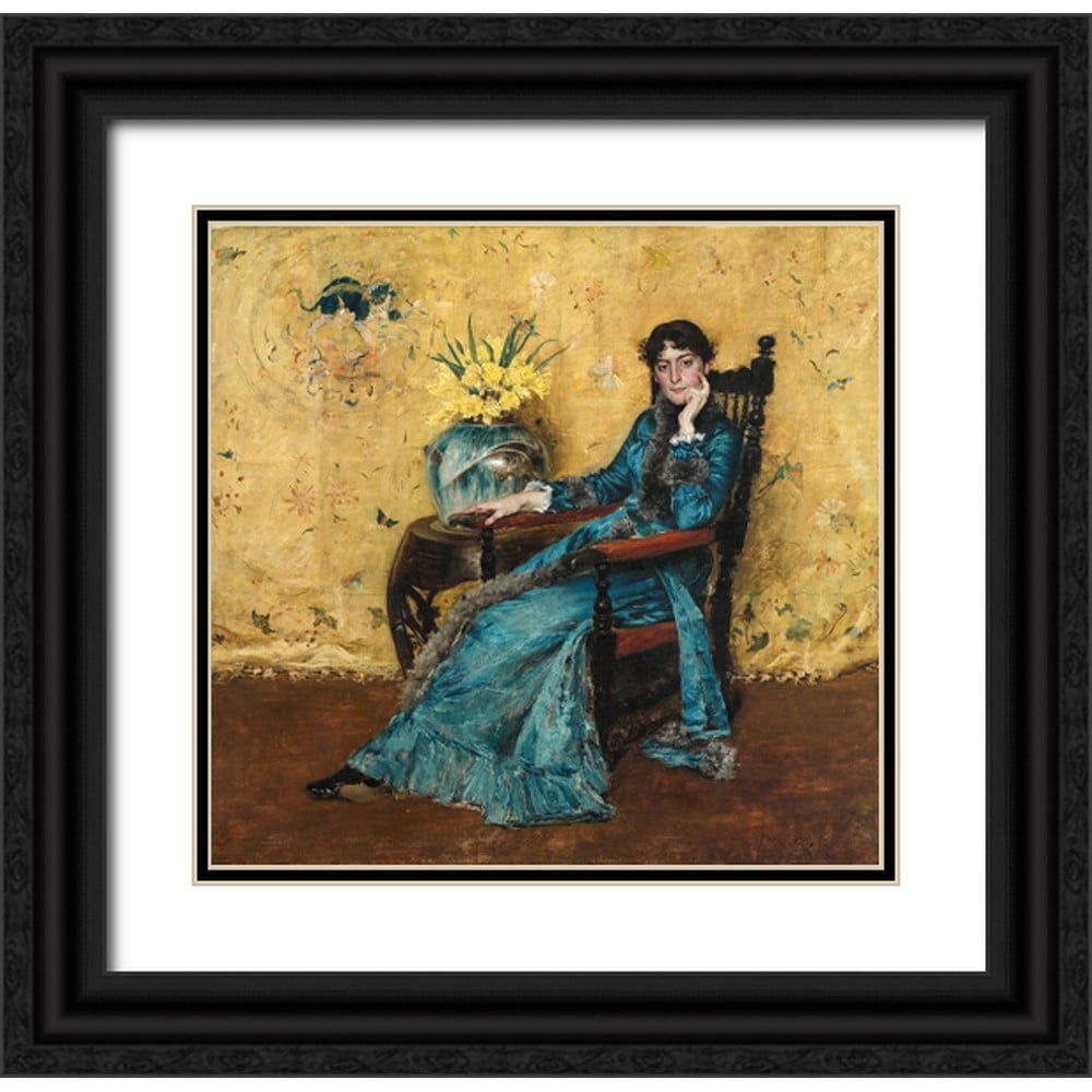Chase, William Merritt 15x15 Black Ornate Wood Framed with Double ...
