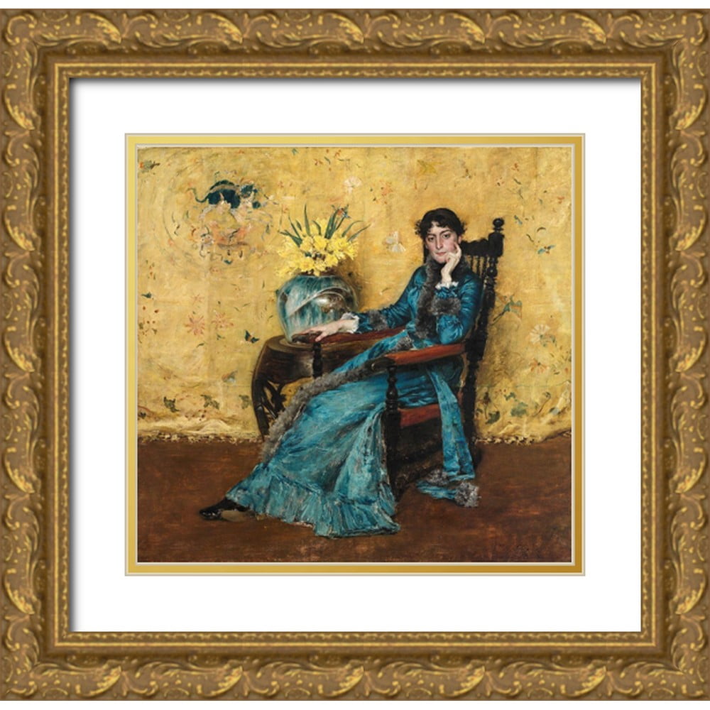 Chase, William Merritt 27x26 Gold Ornate Wood Framed with Double ...