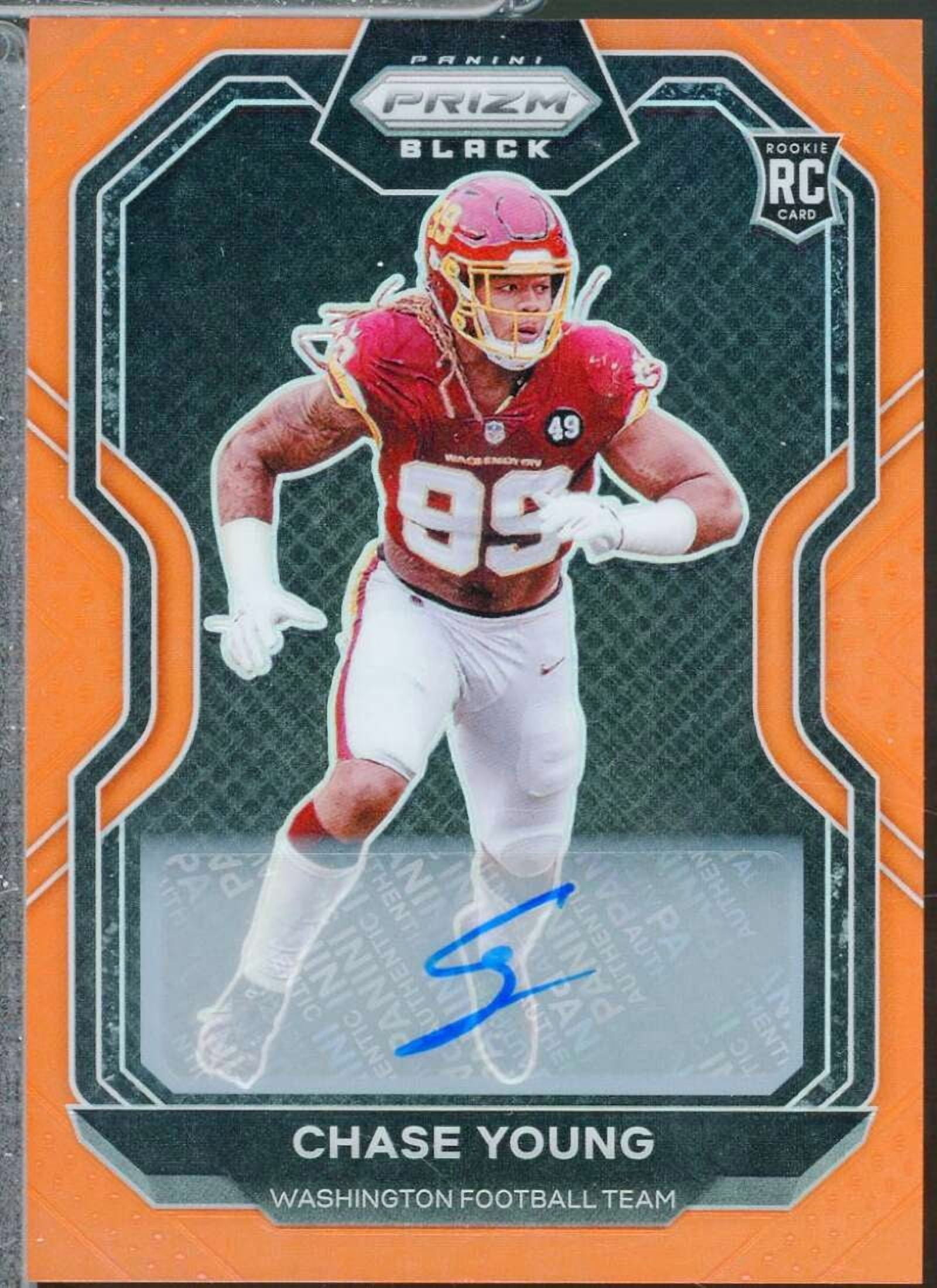 Chase Young Rookie Card 2020 Panini Prizm Black Autograph Orange /75 ...