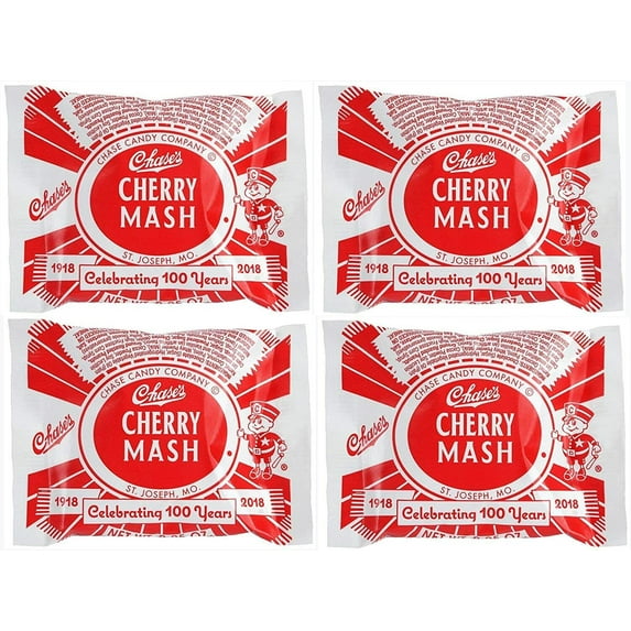 Chase Candy Cherry Mash Candy Bars 2.05 oz, 4 Pack, includes 12 bars ...