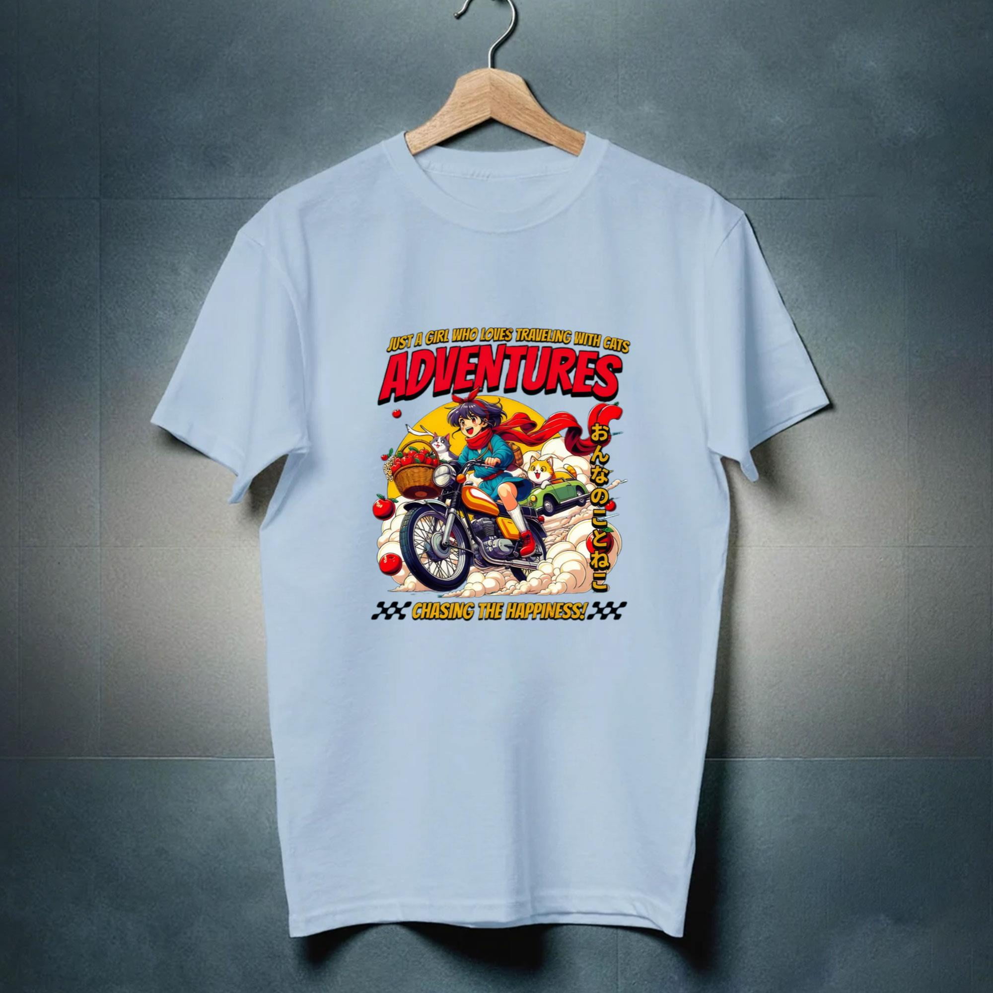 Chasing Happiness Anime Girl Adventure Vibes Shirt, Size S - 3XL -T1 ...