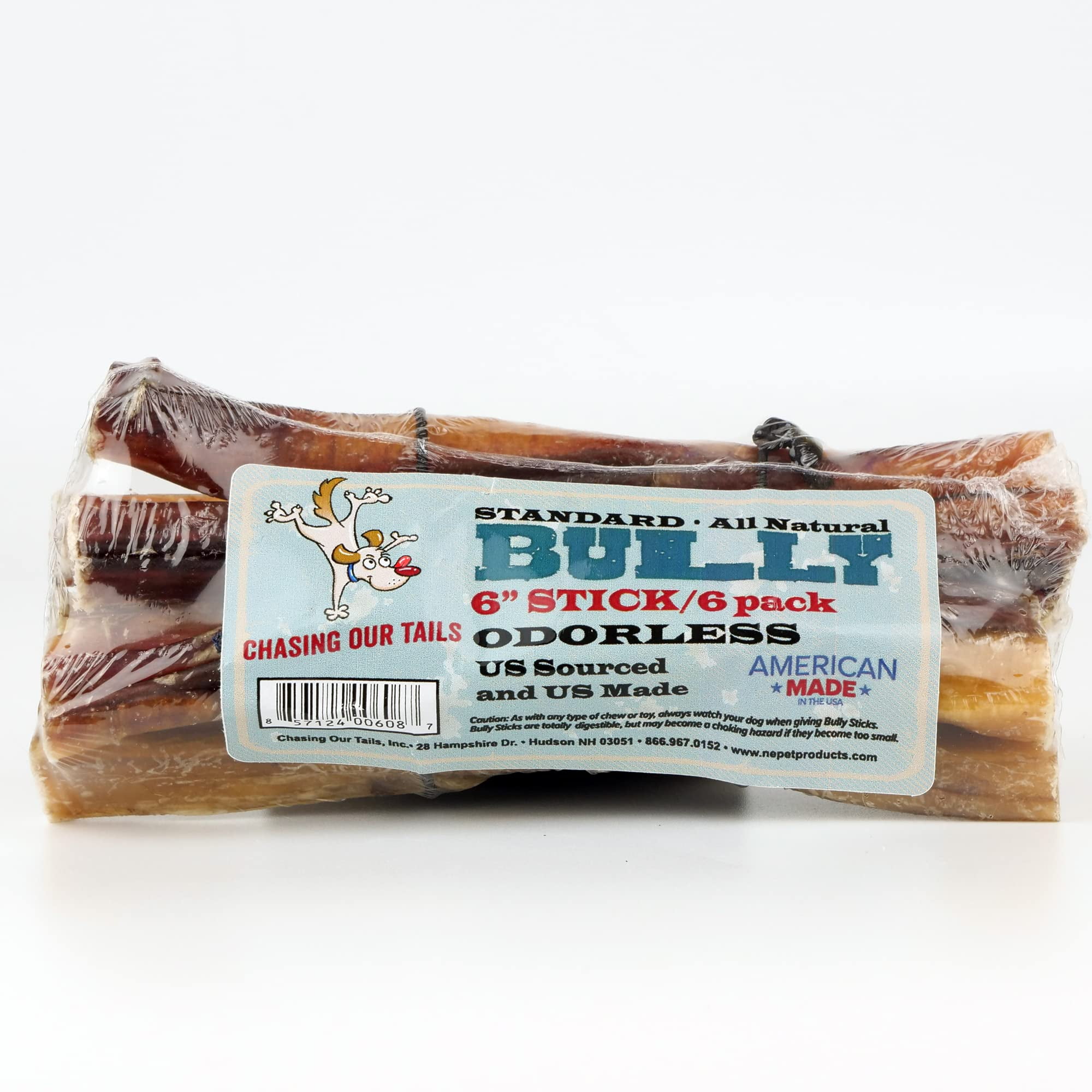 Chasing Our Tails 6087 MMF7 Standard Odorless Pet Bully Stick (6 Pack), 6" - Walmart.com
