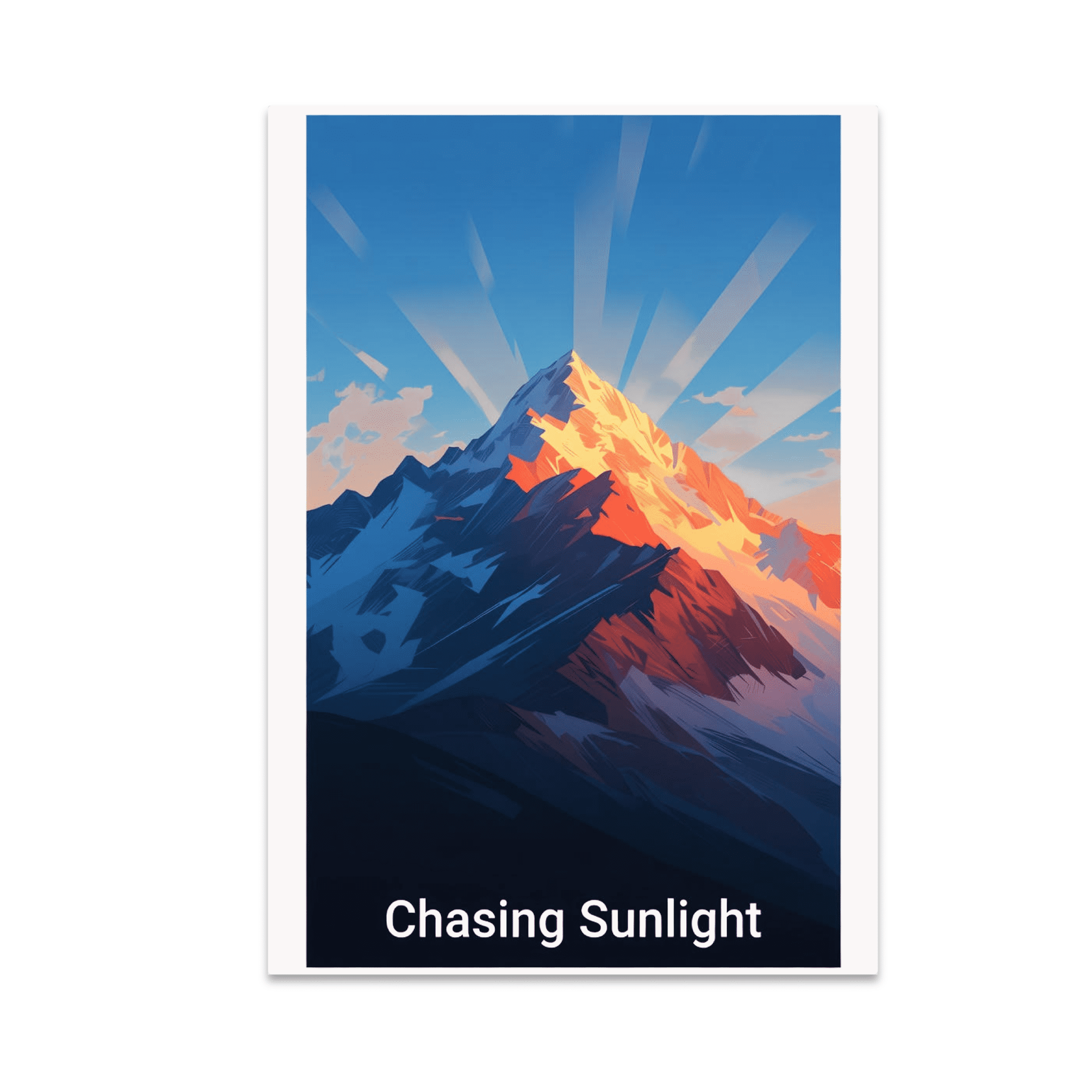 Chasing Sunlight Mountain Sunrise Wall Art - Nature Lover - 13x19 ...