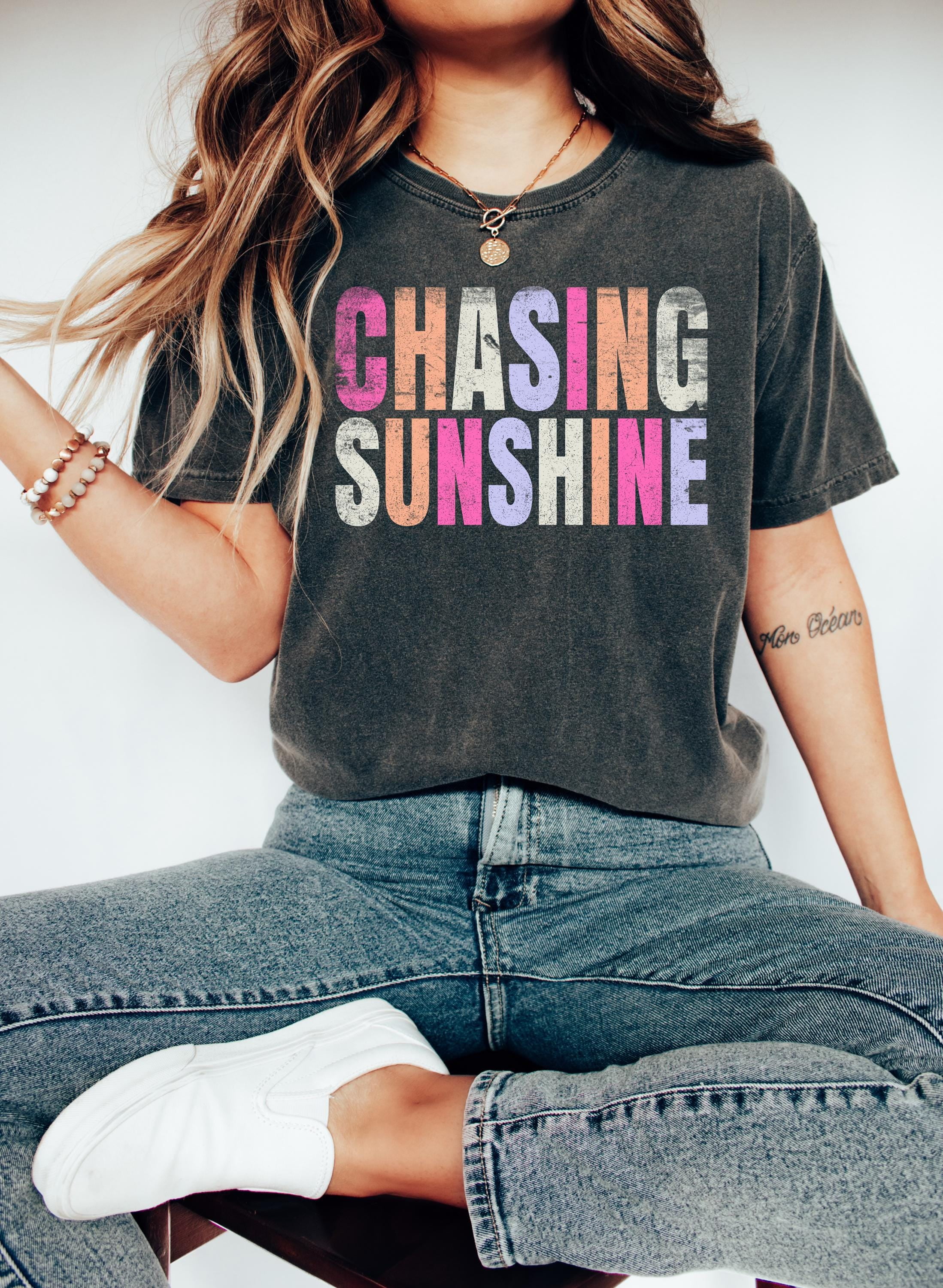 Chasing Sunshine T-Shirt, Summer Vibes Gift, Beach Vacation Tee, Travel ...