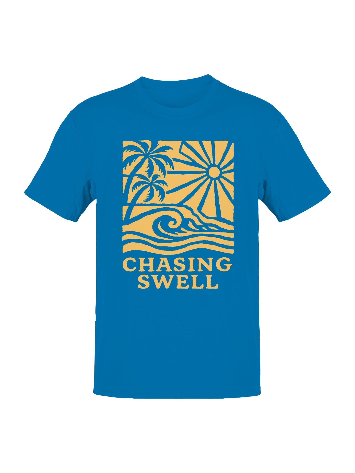 Chasing Swell Surf Design Men's T-shirt Blue - Walmart.com