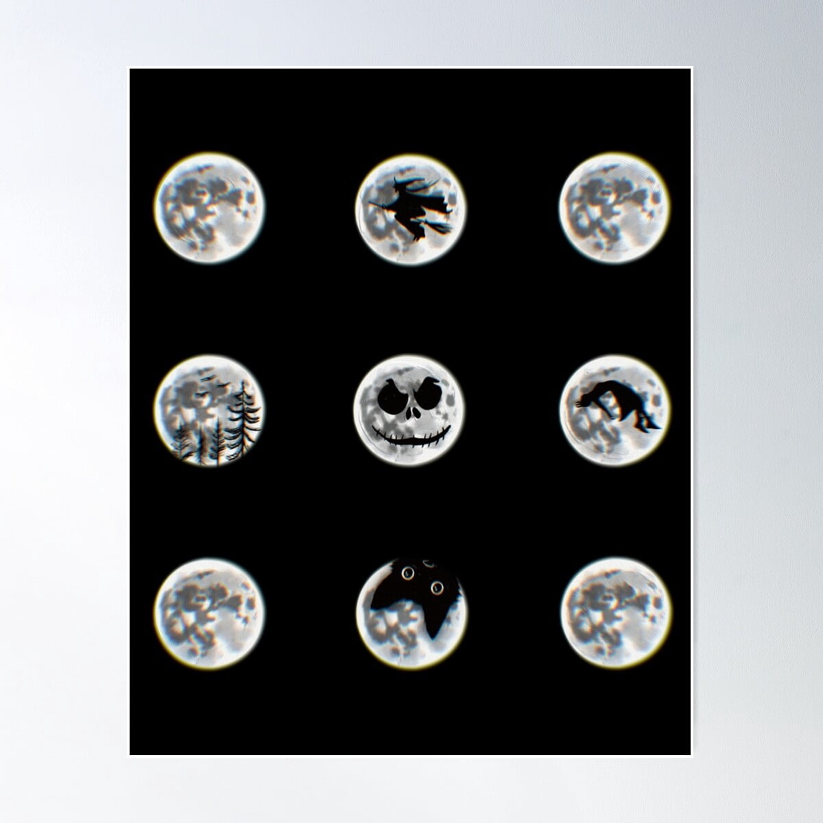 Chasing The Moon Poster Wall Art, Modern Wall Decor For Living Room ...