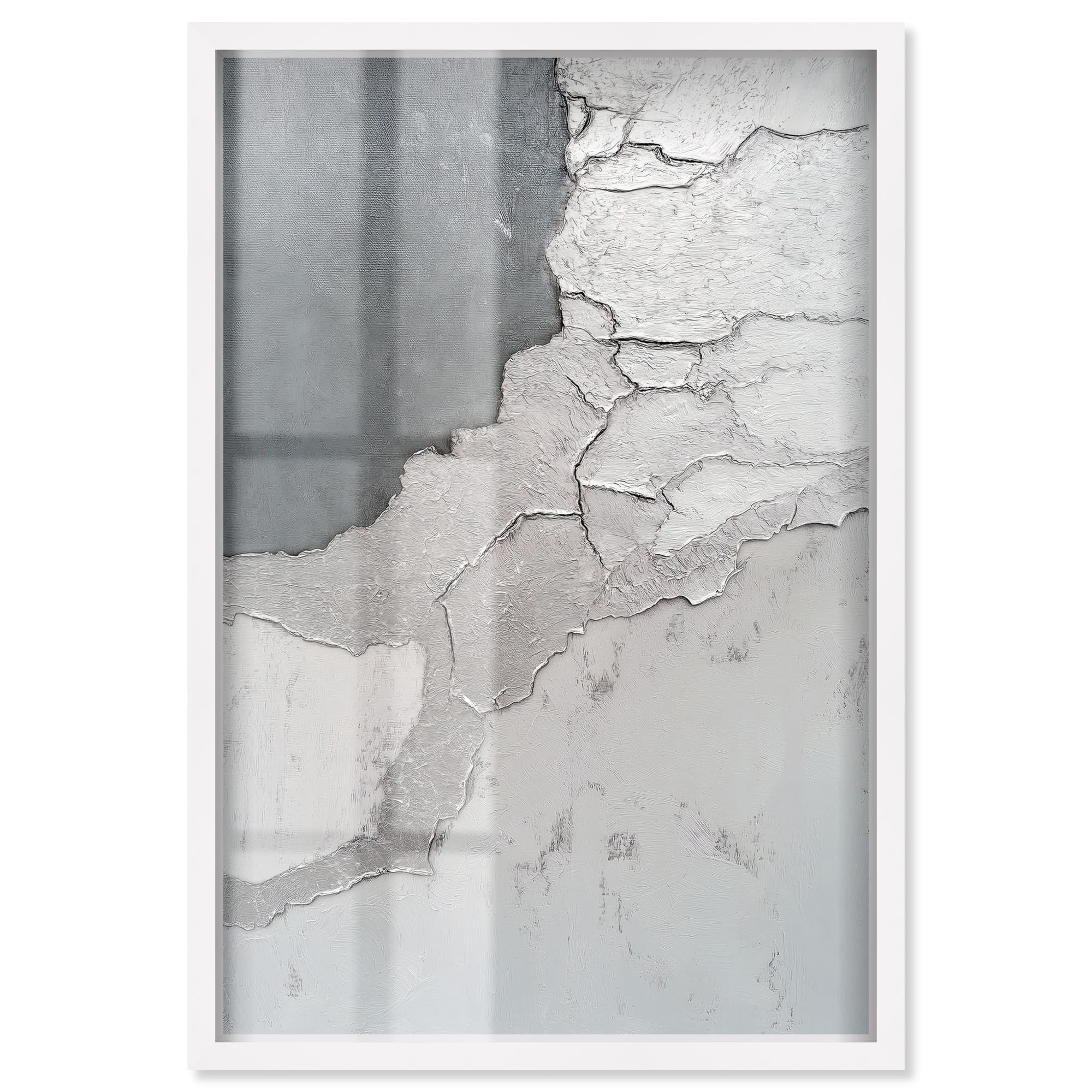 Chasm of Gray I Shadowbox Print Elegant Wall Decor by Art Remedy, White ...