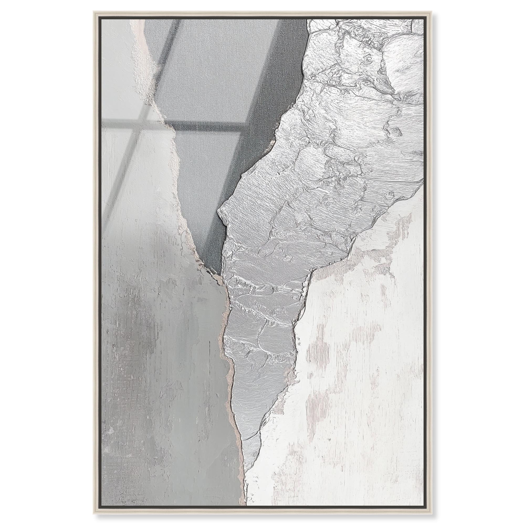 Chasm of Gray II Framed High-Gloss Acrylic Glass Wall Art Elegant Wall ...