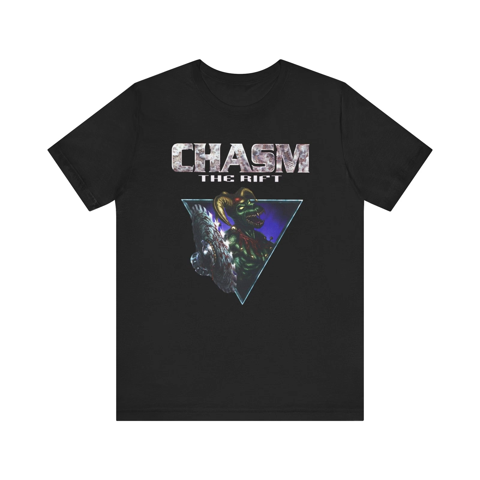 Chasm the Rift 90s PC Game Cover Art Retro Style Unisex Jersey Short ...