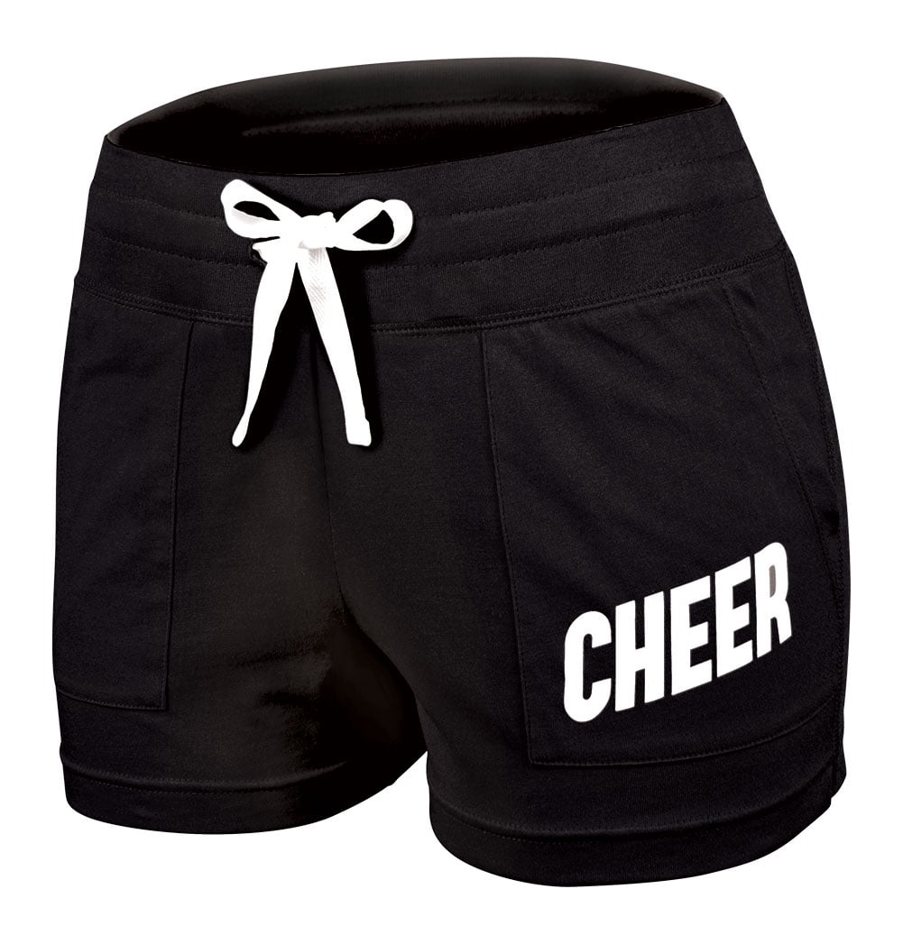 Chasse Classic Cheer Practice Shorts, Black, AXS, 100% Cotton, Loose ...