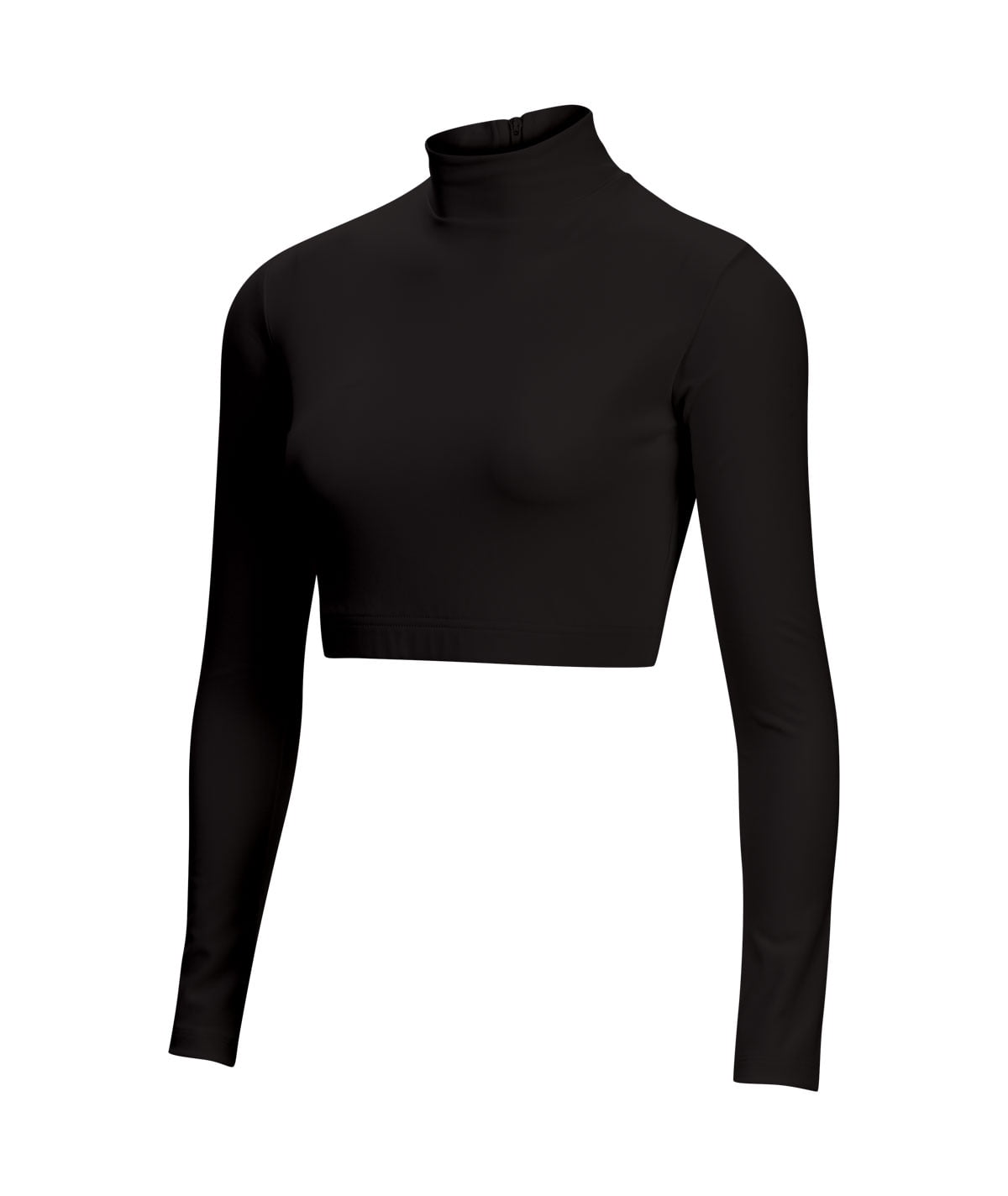 Chassé Girls Long Sleeve Cropped Bodysuit, Mock Neck Cheerleading Shirt ...