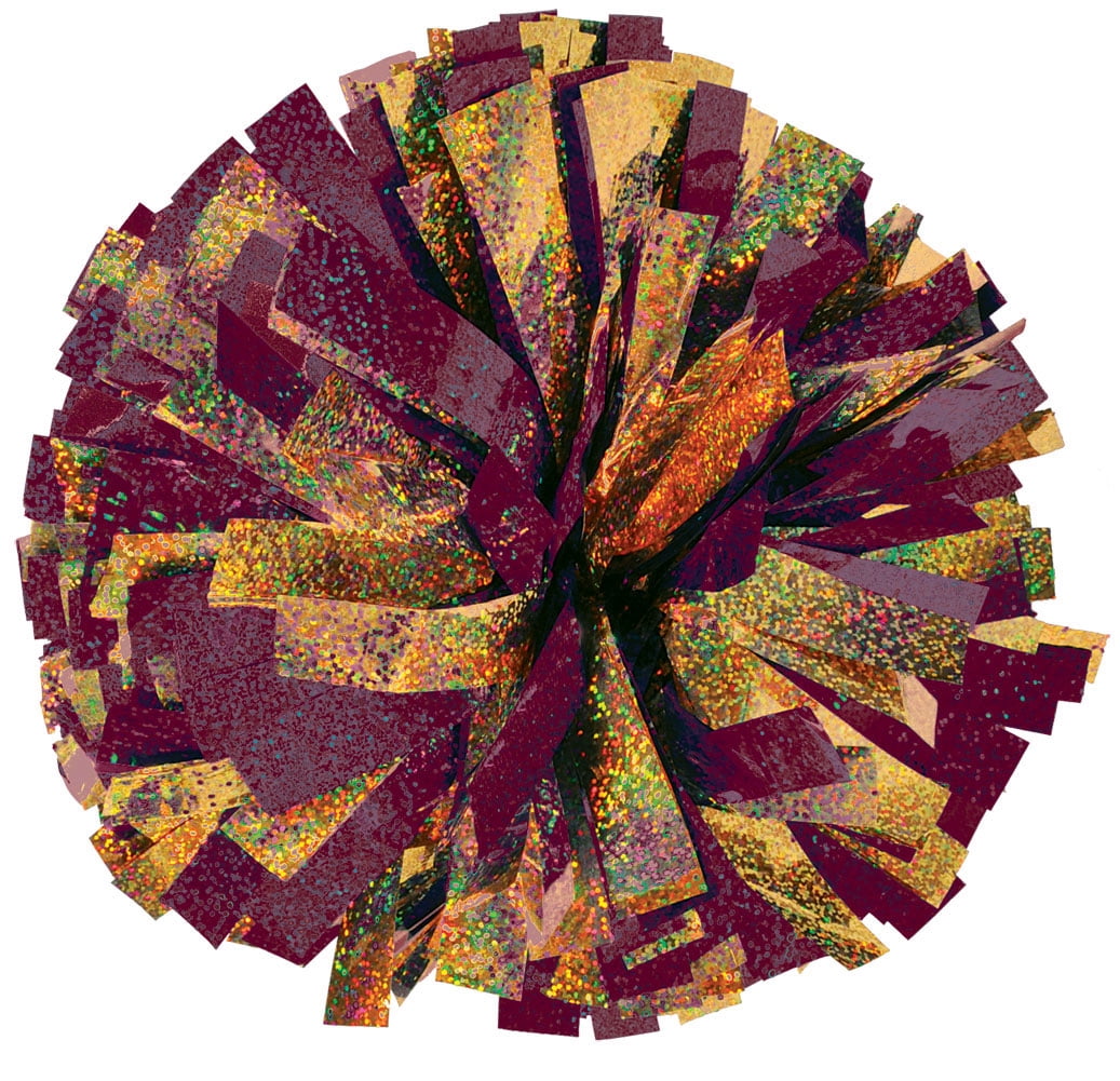 Chasse 2 Color Holographic Mix Cheer Pom Poms - Cheerleader Pom With ...