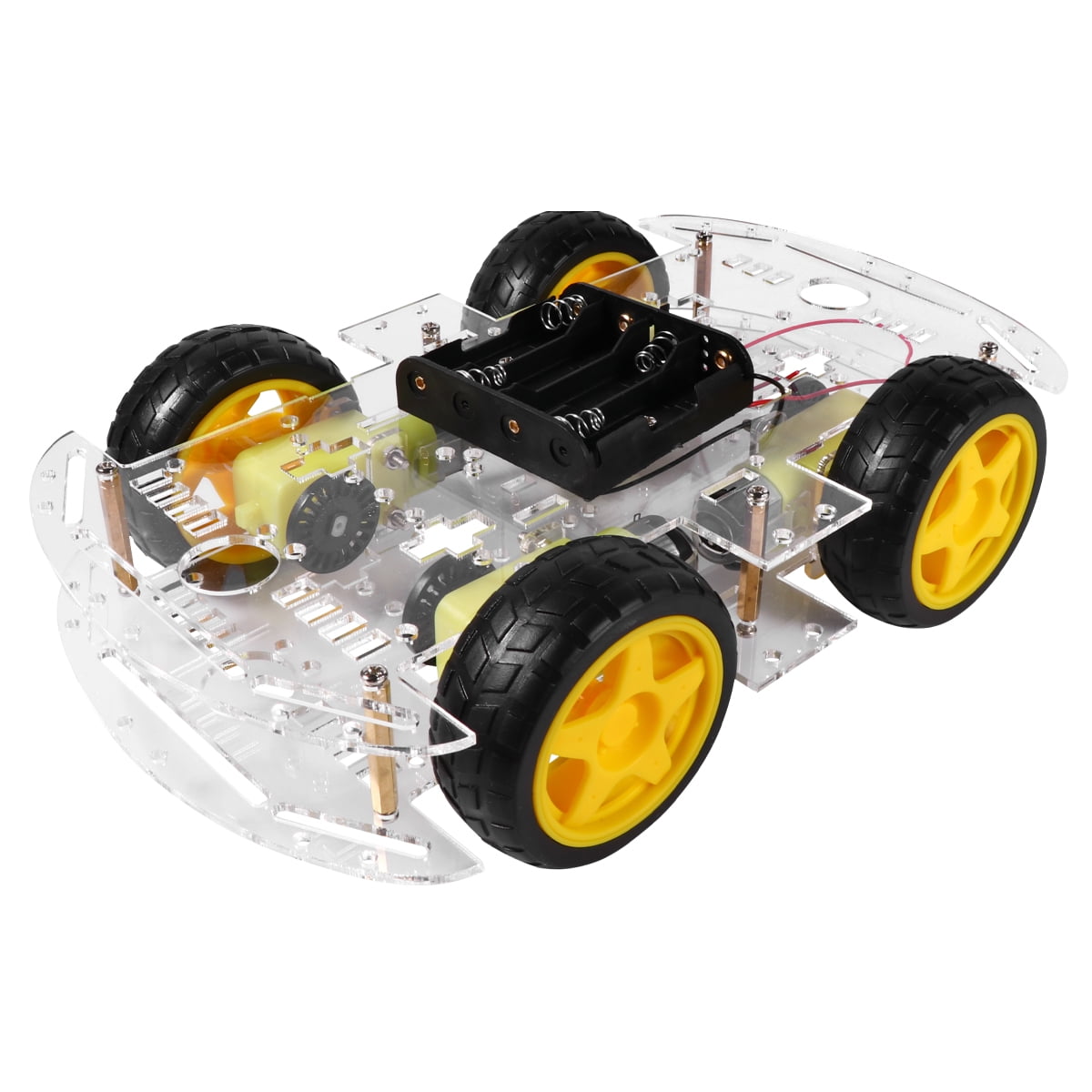 Chassis,DIY Robot Smart Car Chassis Kit with Encoder Wheels and Battery ...