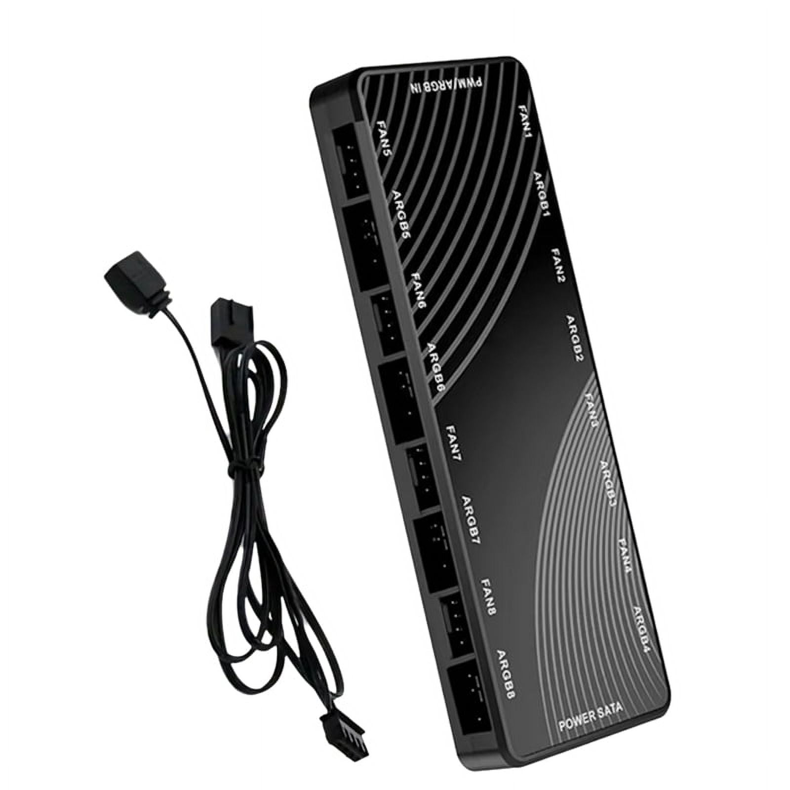 Chassis Fan Light Controller 2 in 1 PWM + ARGB Hub Dual Eight-Way ...