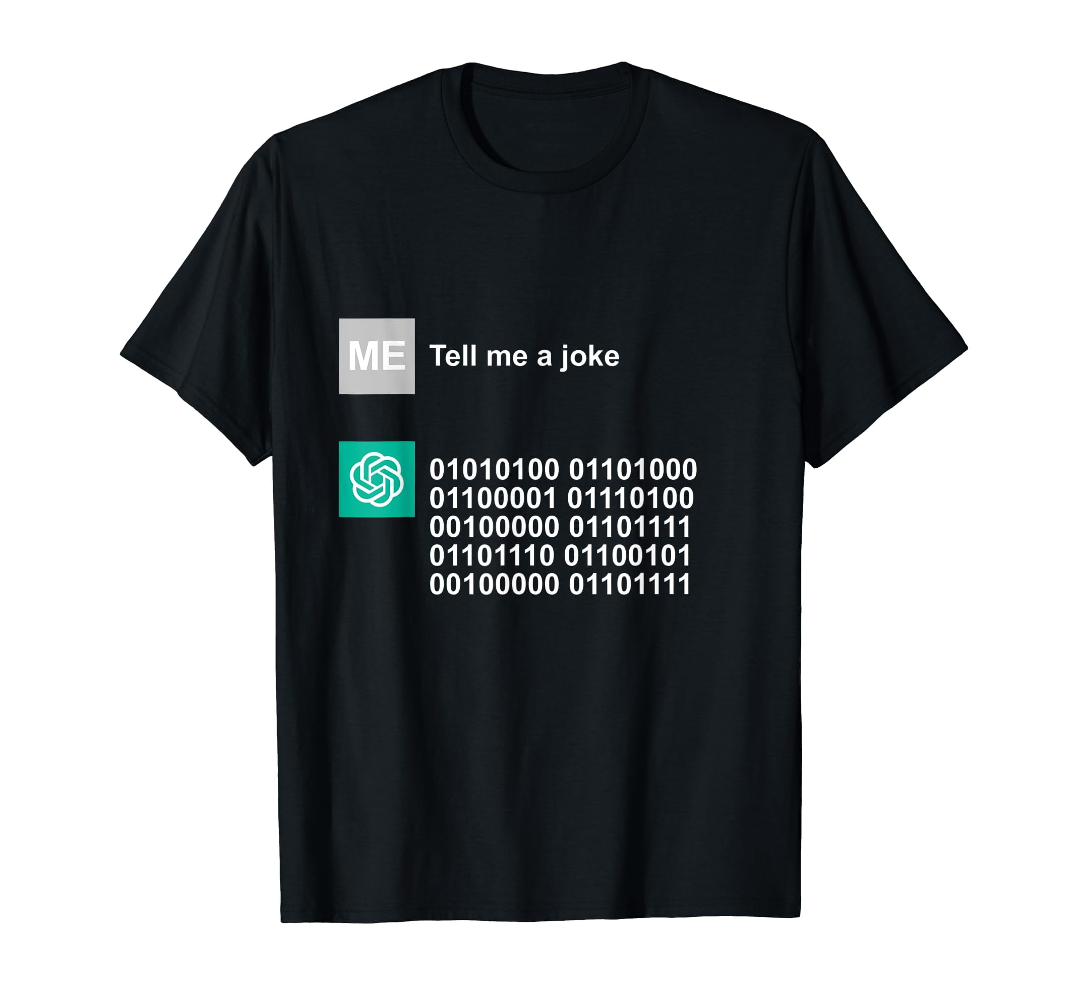 Chat GPT Tell Me A Joke Humor Funny AI T-Shirt - Walmart.com