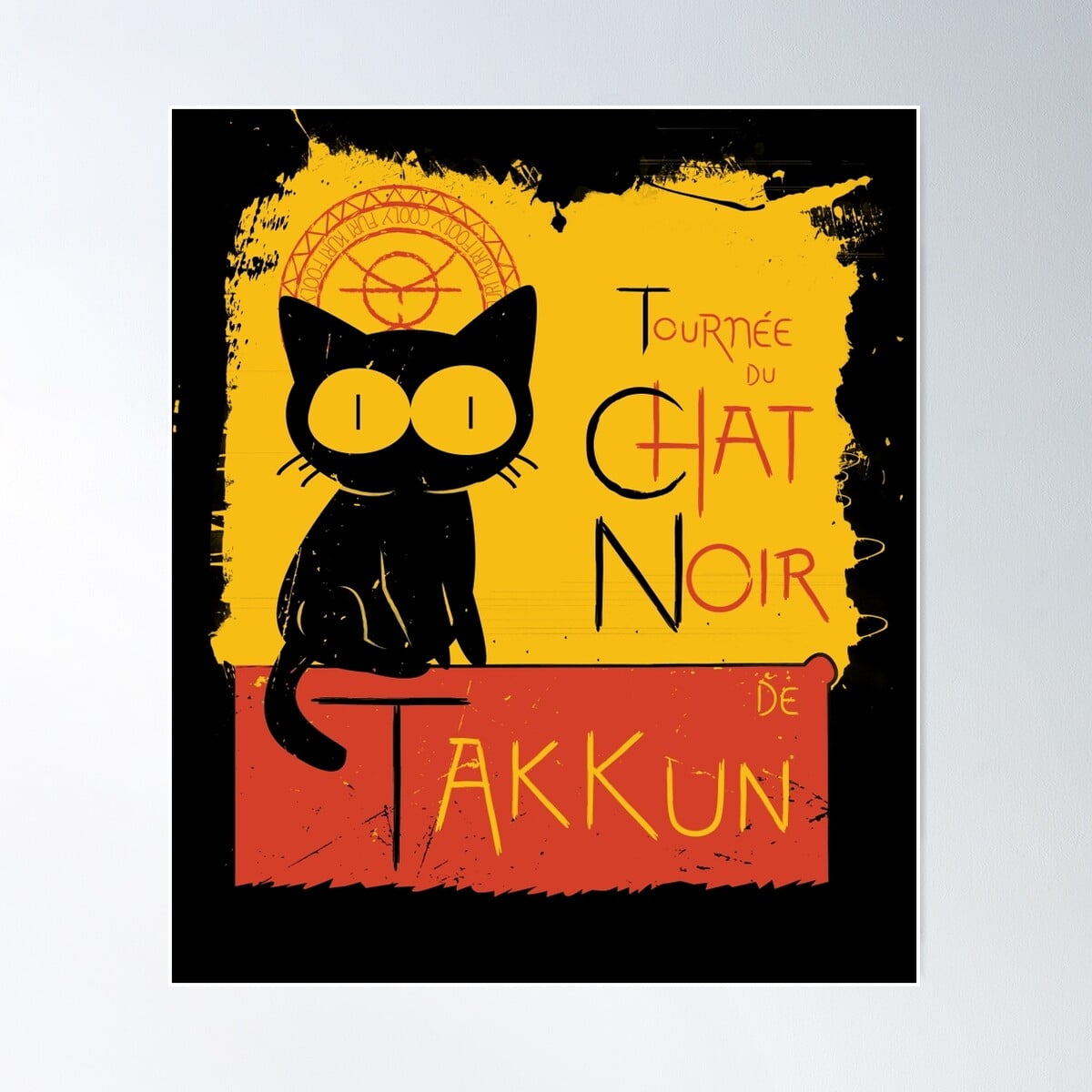 Chat Noir De Takkun Poster Wall Art, Modern Wall Decor For Living Room Bedroom, 16x24 UNFRAMED ...