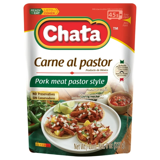 Chata Authentic Mexican Pork Meat Pastor Style, High Protein, Ready to ...