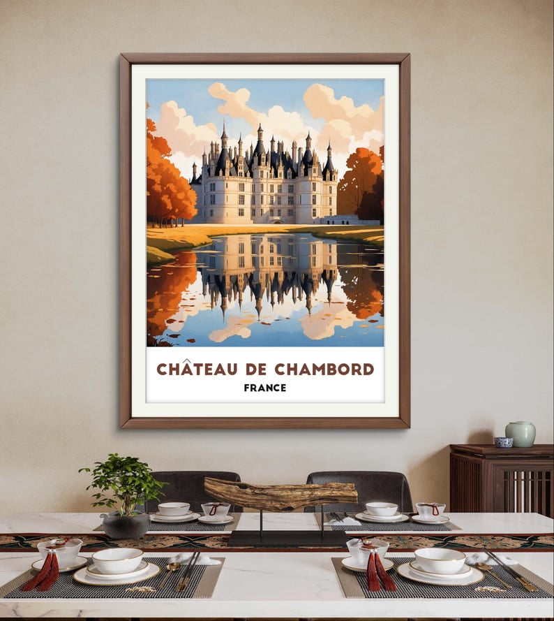 Chateau De Chambord France Travel Poster, Loire Valley Wall Art, French ...