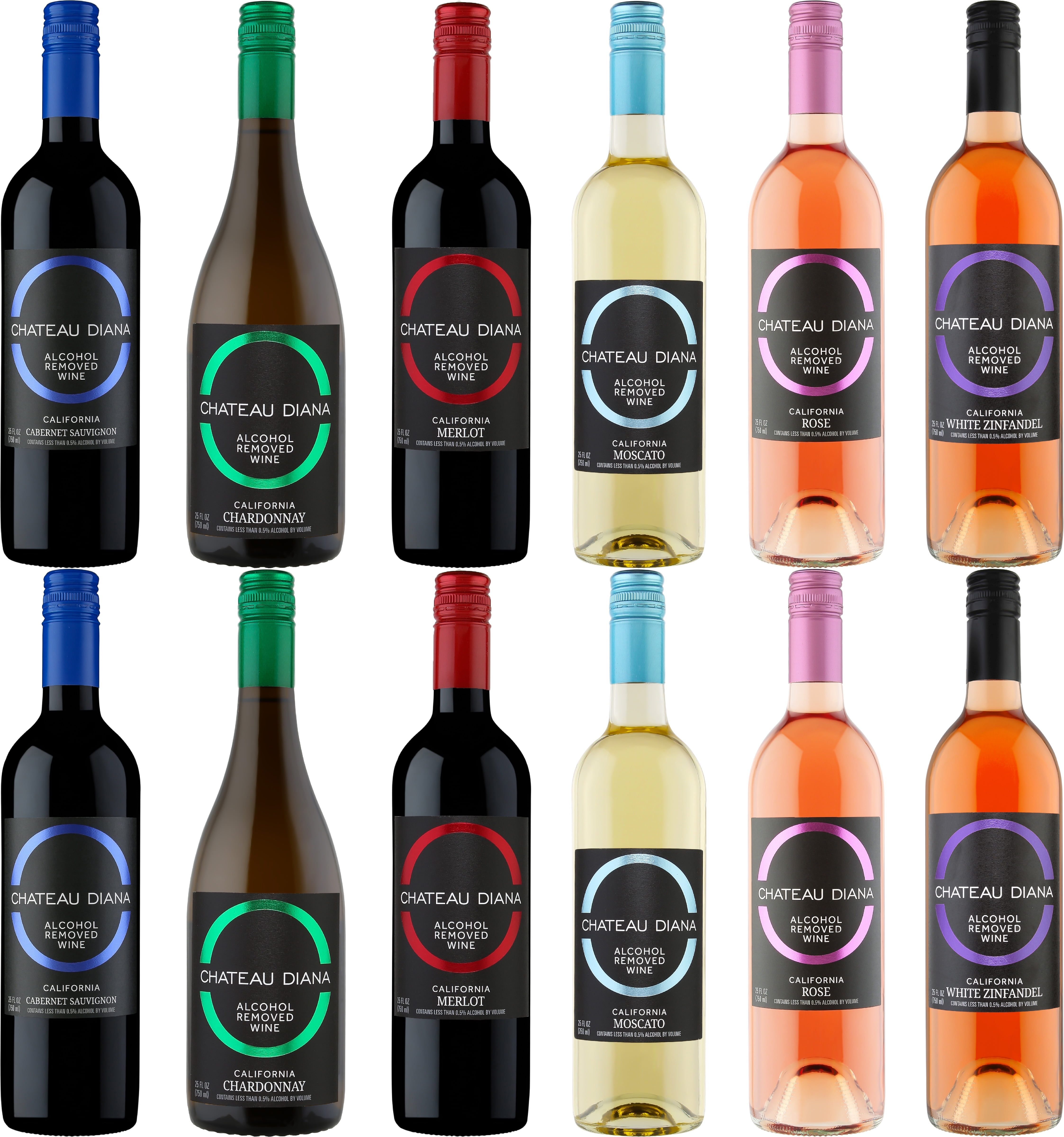 Chateau Diana Zero Alcohol Mixed Wines - 12 Pack - Walmart.com