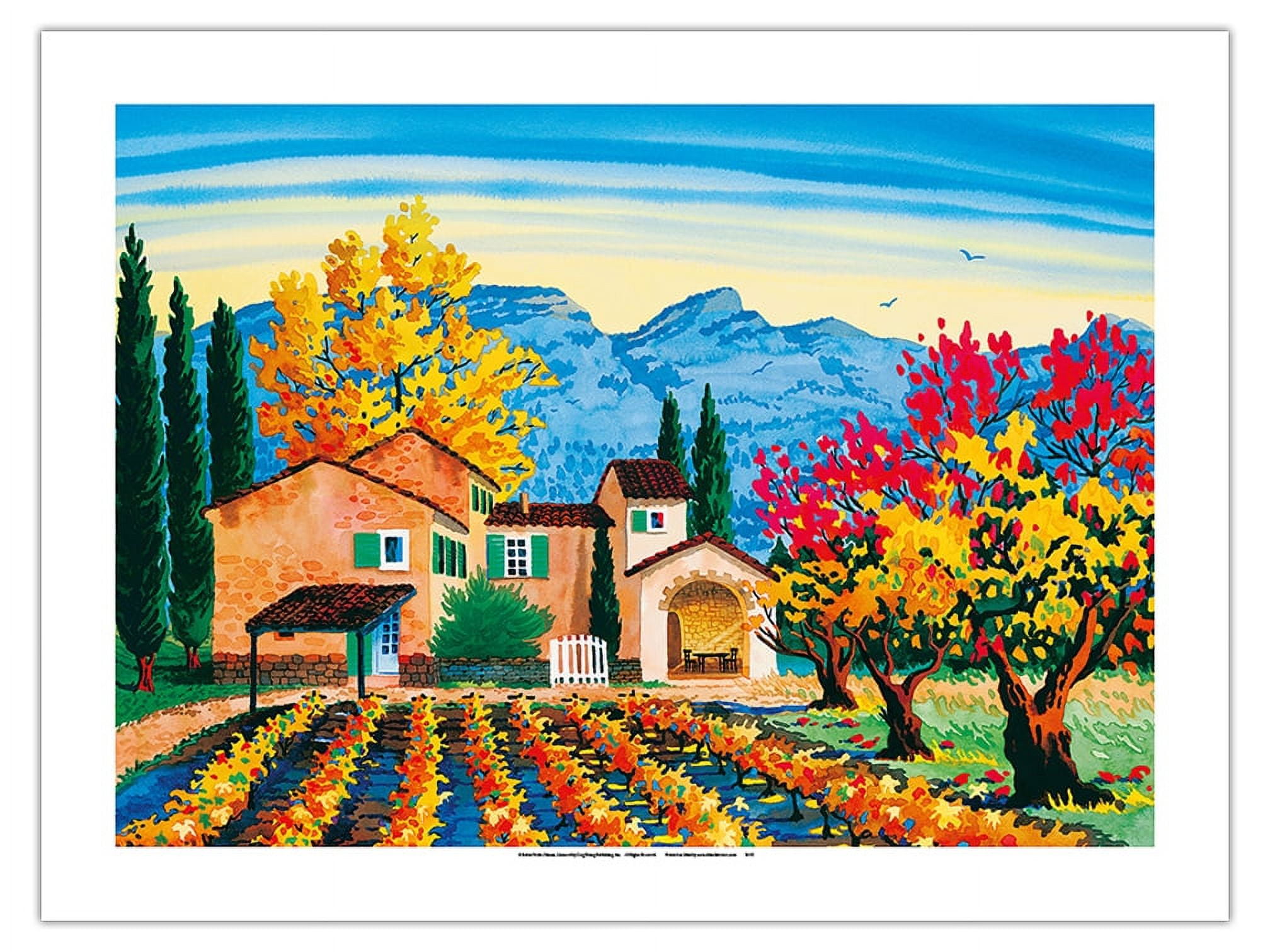 Chateau - Provence France - French Villa Vineyards - From an Original ...