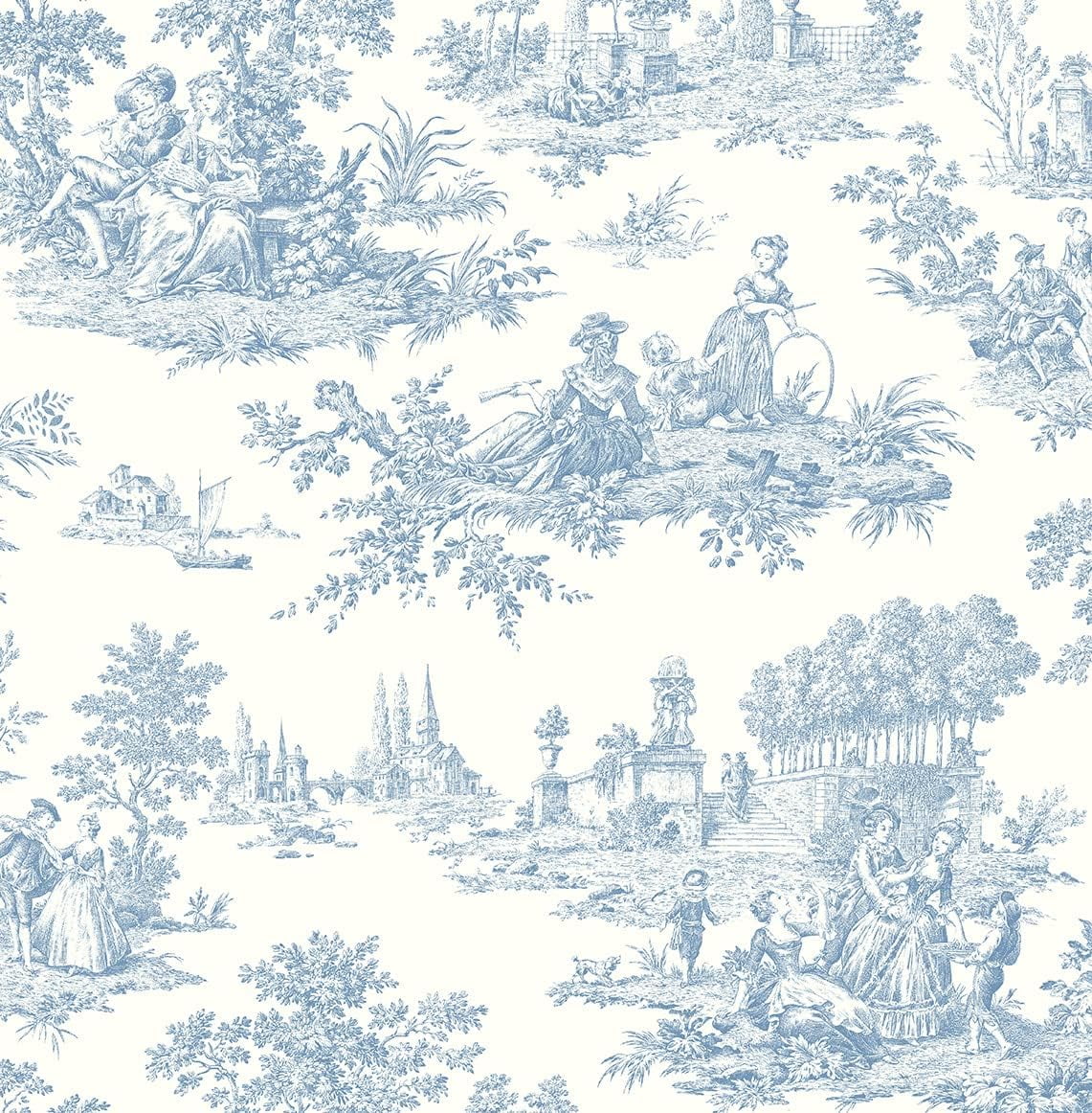 Chateau Toile Vintage Prepasted Wallpaper - Walmart.com