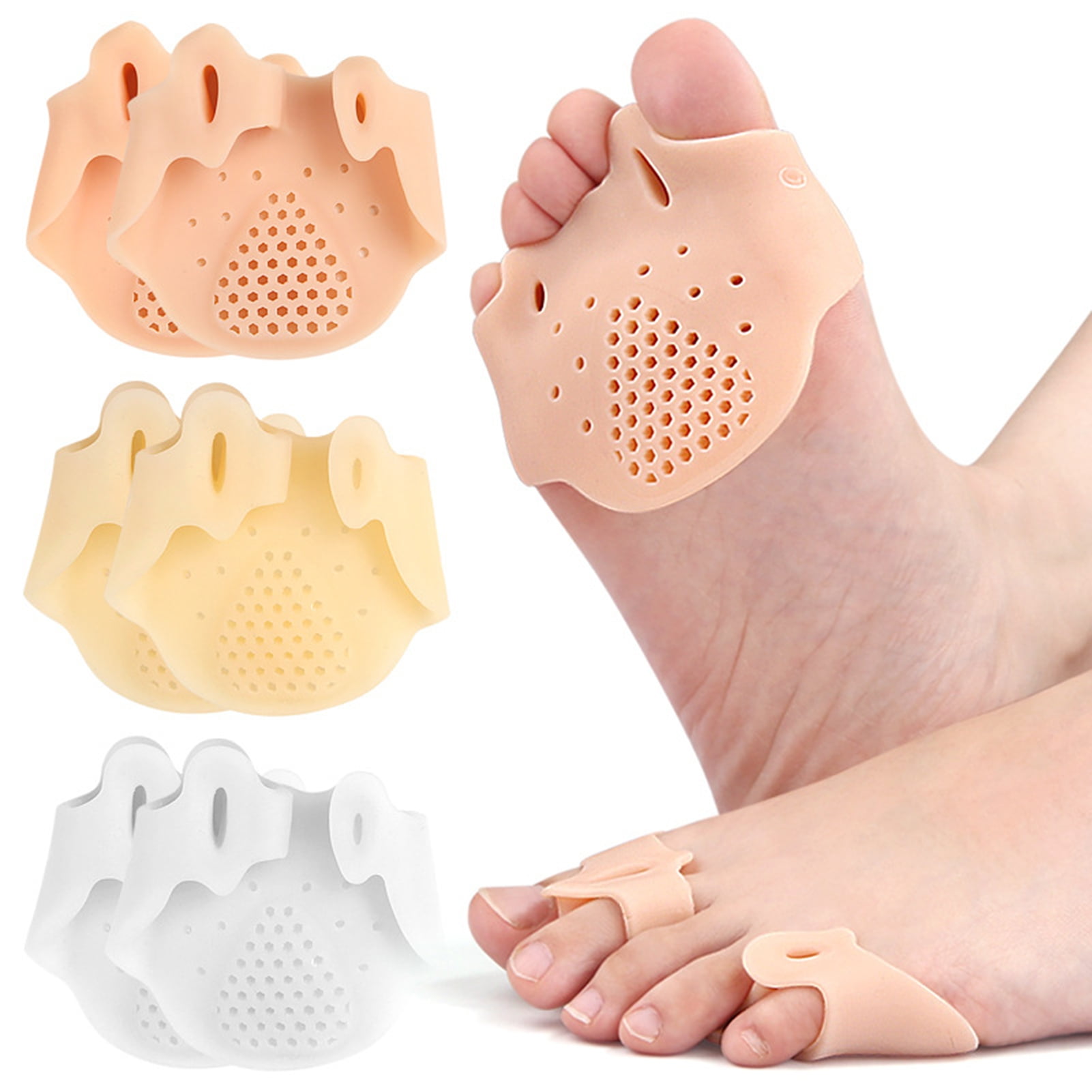 Chatgetd 1 Pair Silicone Toe Separator Orthopedic Bunion Toe Spacers ...