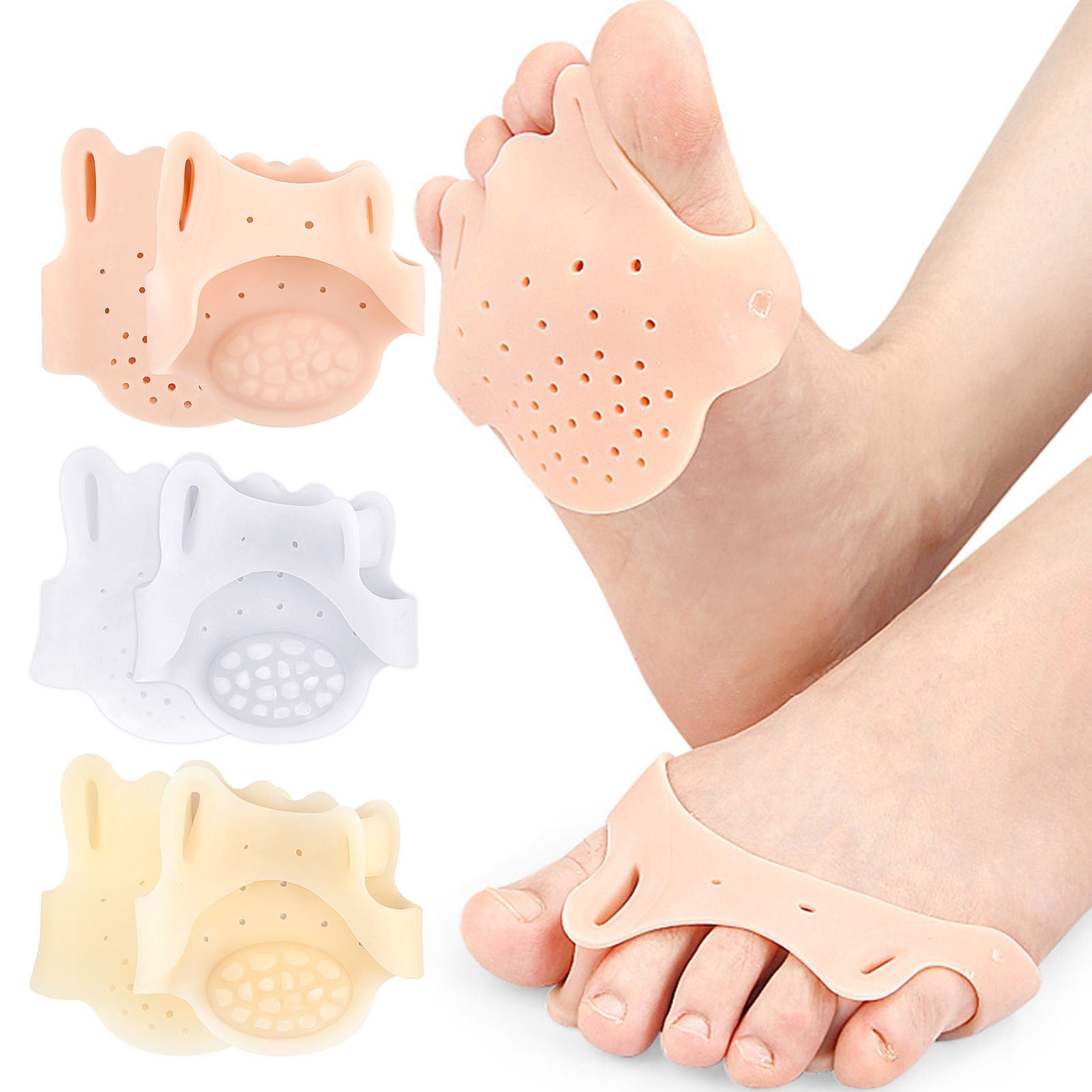 Chatgetd 1 Pair Toe Separators for Women Bunion Toe Corrector Soft ...