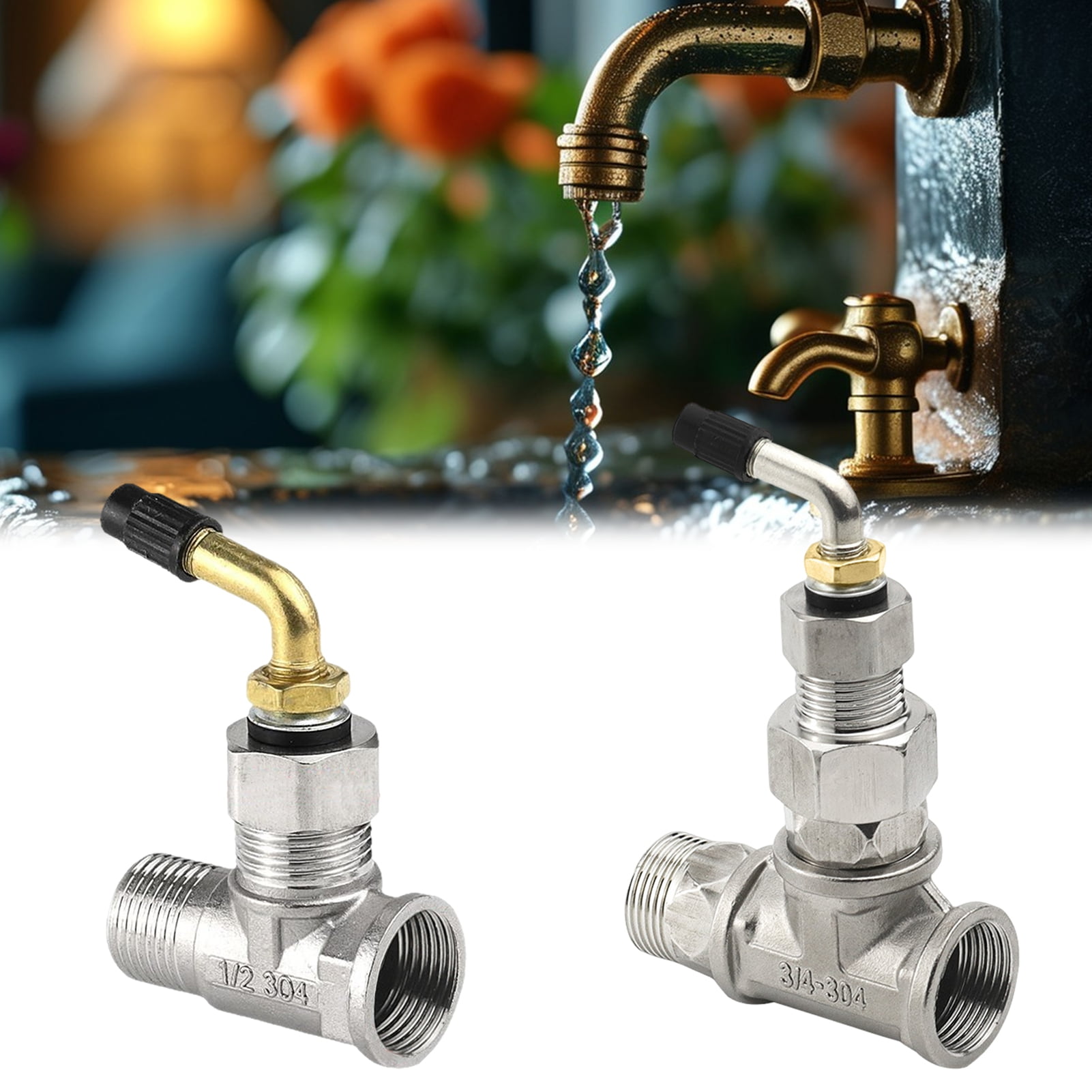 Chatgetd Faucet Anti-freeze Connector Stainless Steel Outdoor Faucet ...