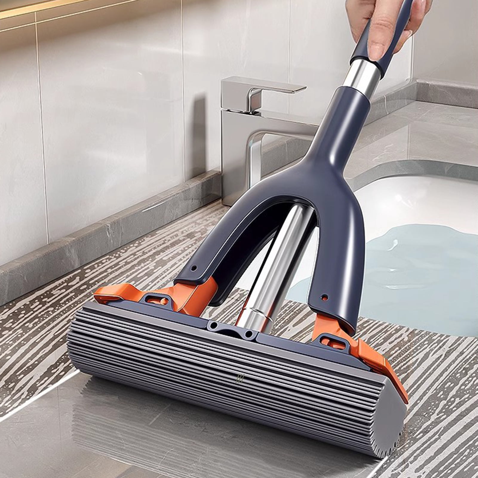 Chatgetd Handheld Mop Floor Cleaning Lightweight Easy to Operate Sponge ...