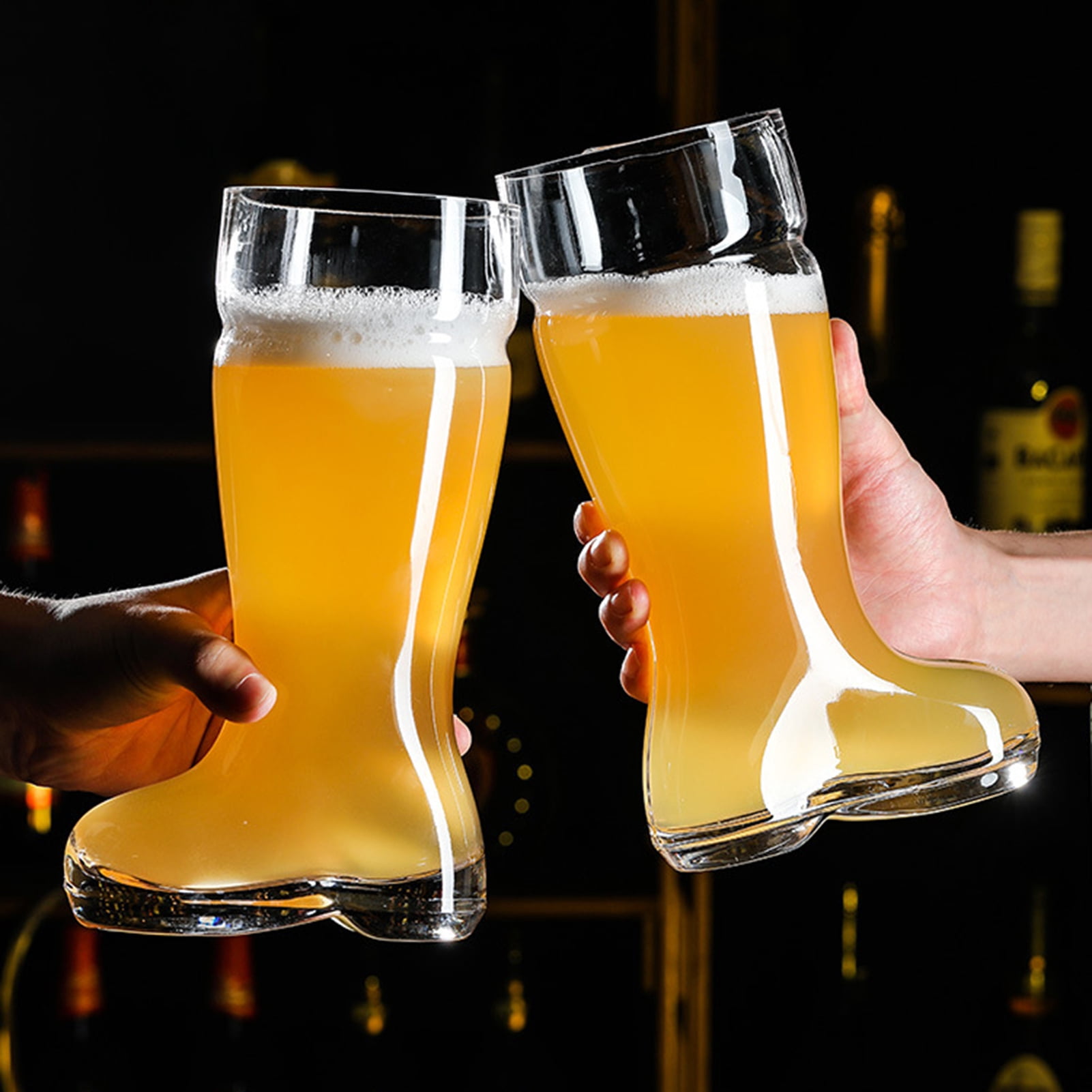 Chatgetd Large Capacity Beer Mug Transparent Design Funny Boot Shape ...