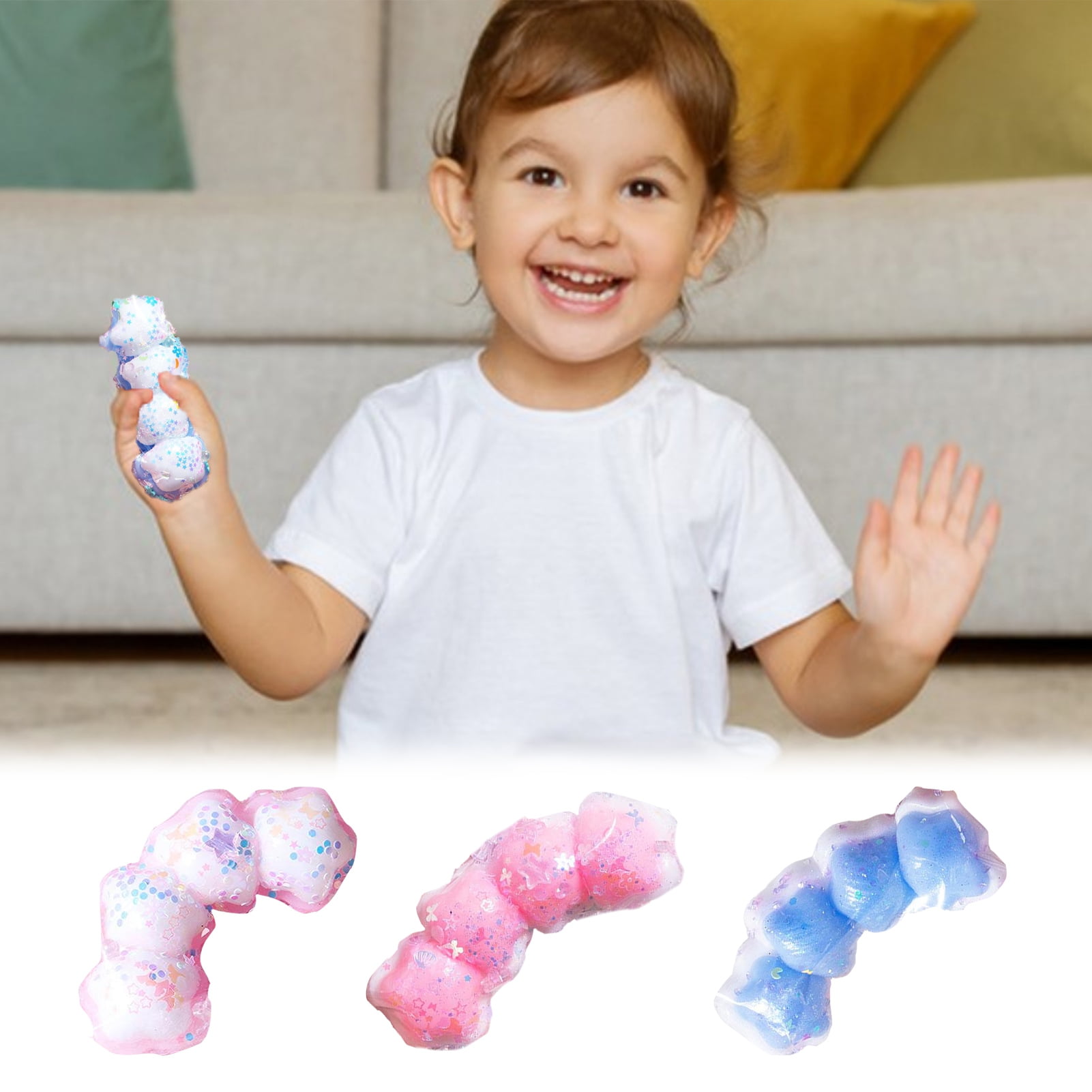 Chatgetd Star Cream Strip Squeeze Toy Stress Relief Simulation Food ...